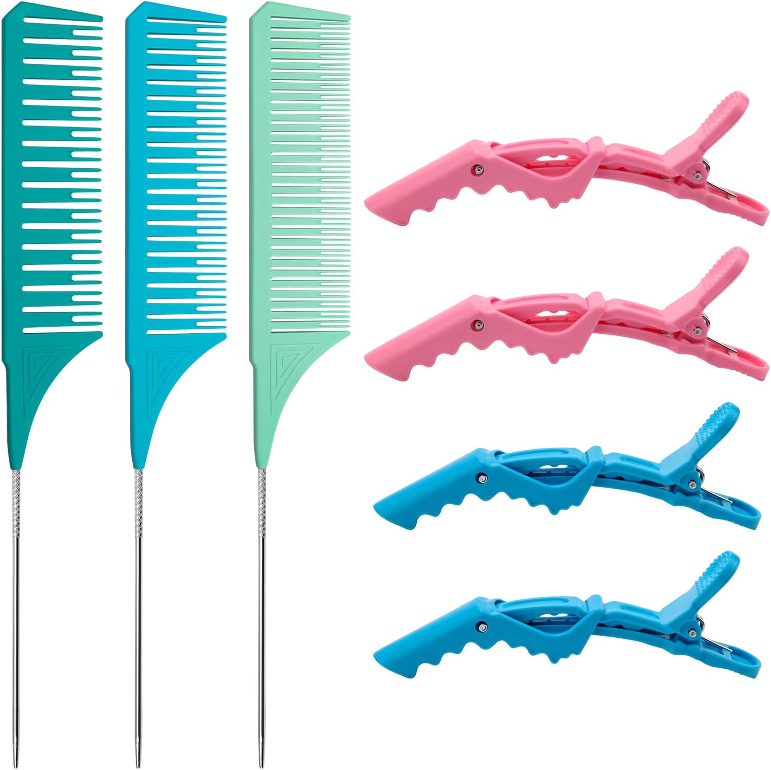 Amazon.com : 3 Sizes Premium Highlighting Comb Set Professional Weaving ...