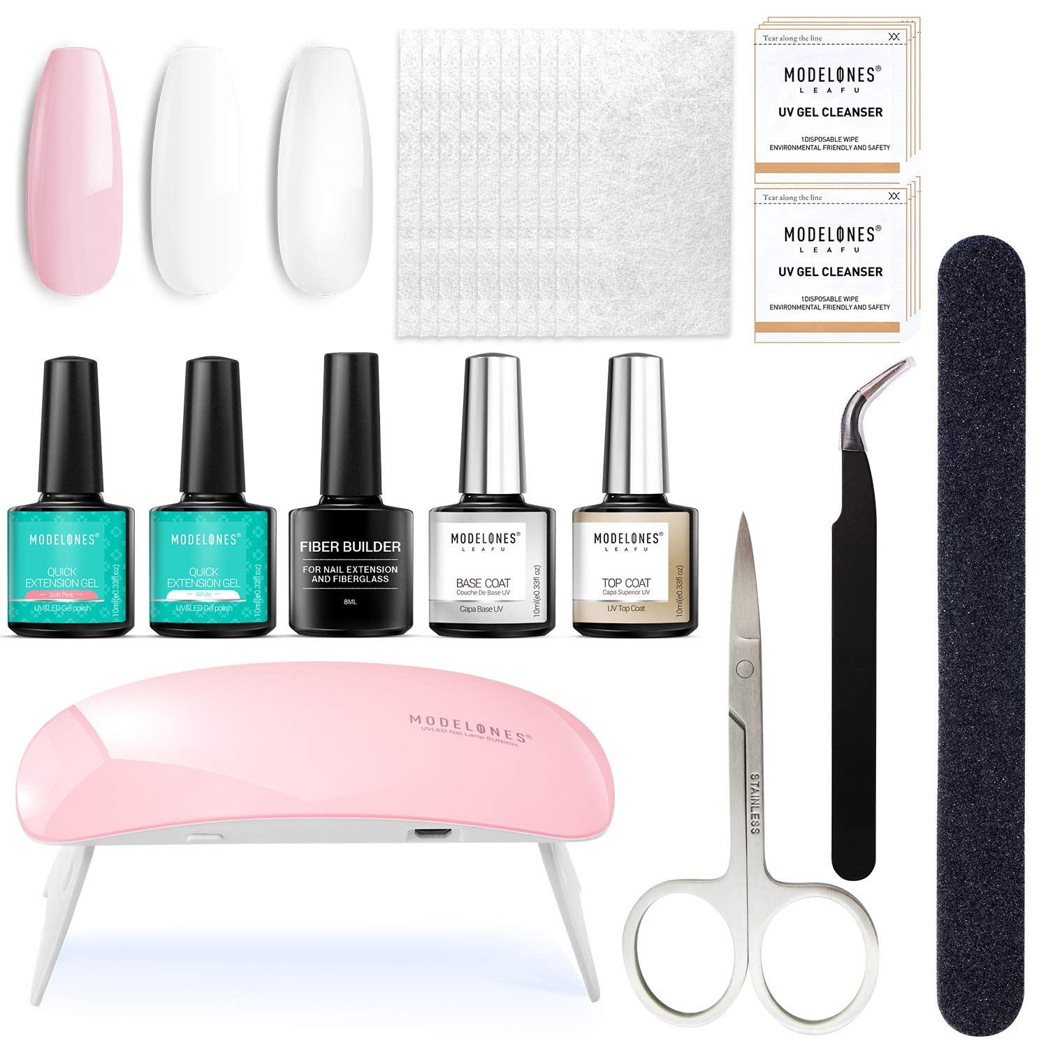 Amazon.com : Fiberglass Nail Kit for Nail Art Quick Extension Gel, All ...