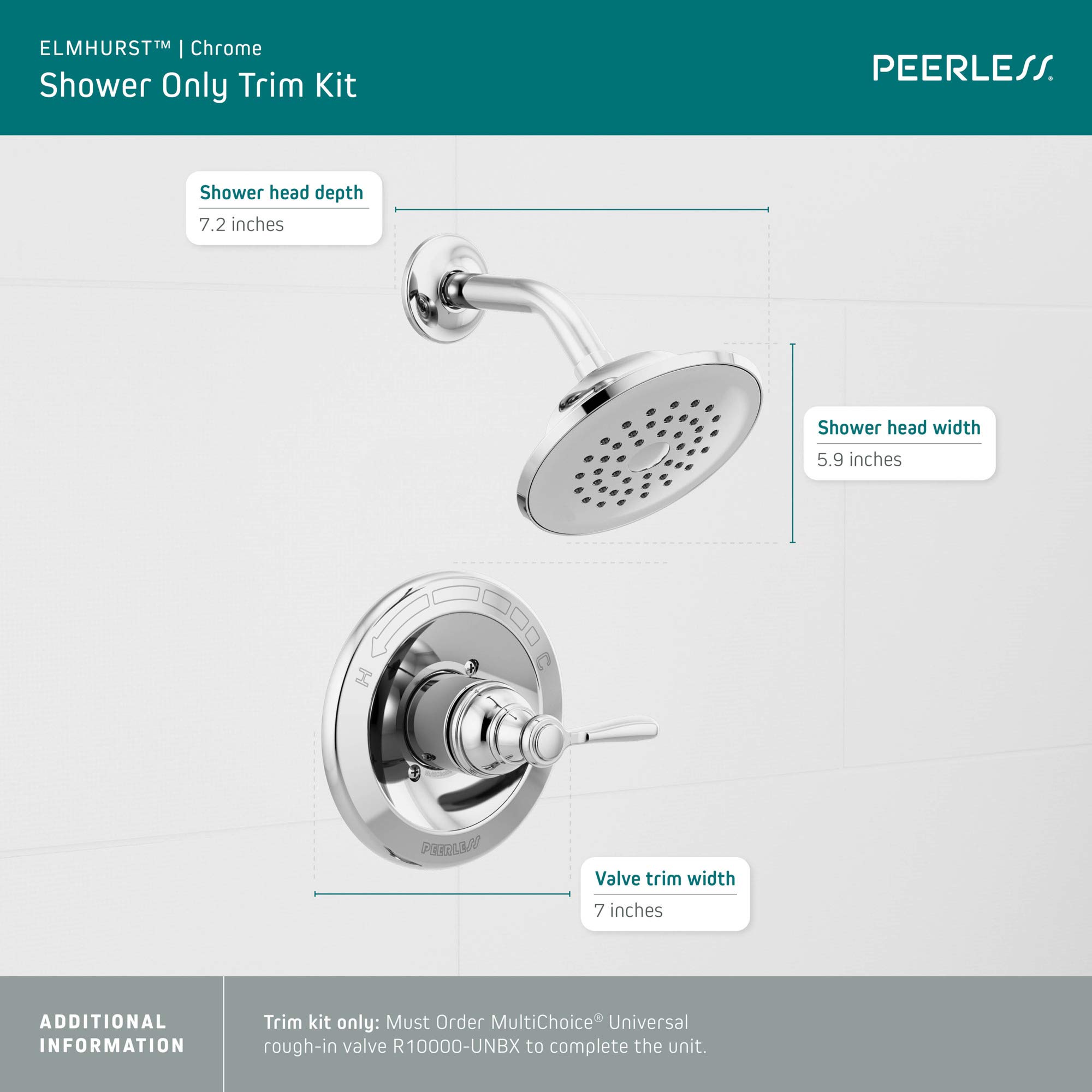 Snapklik.com : Peerless PTT14265 Elmhurst Trim Kit Shower Only