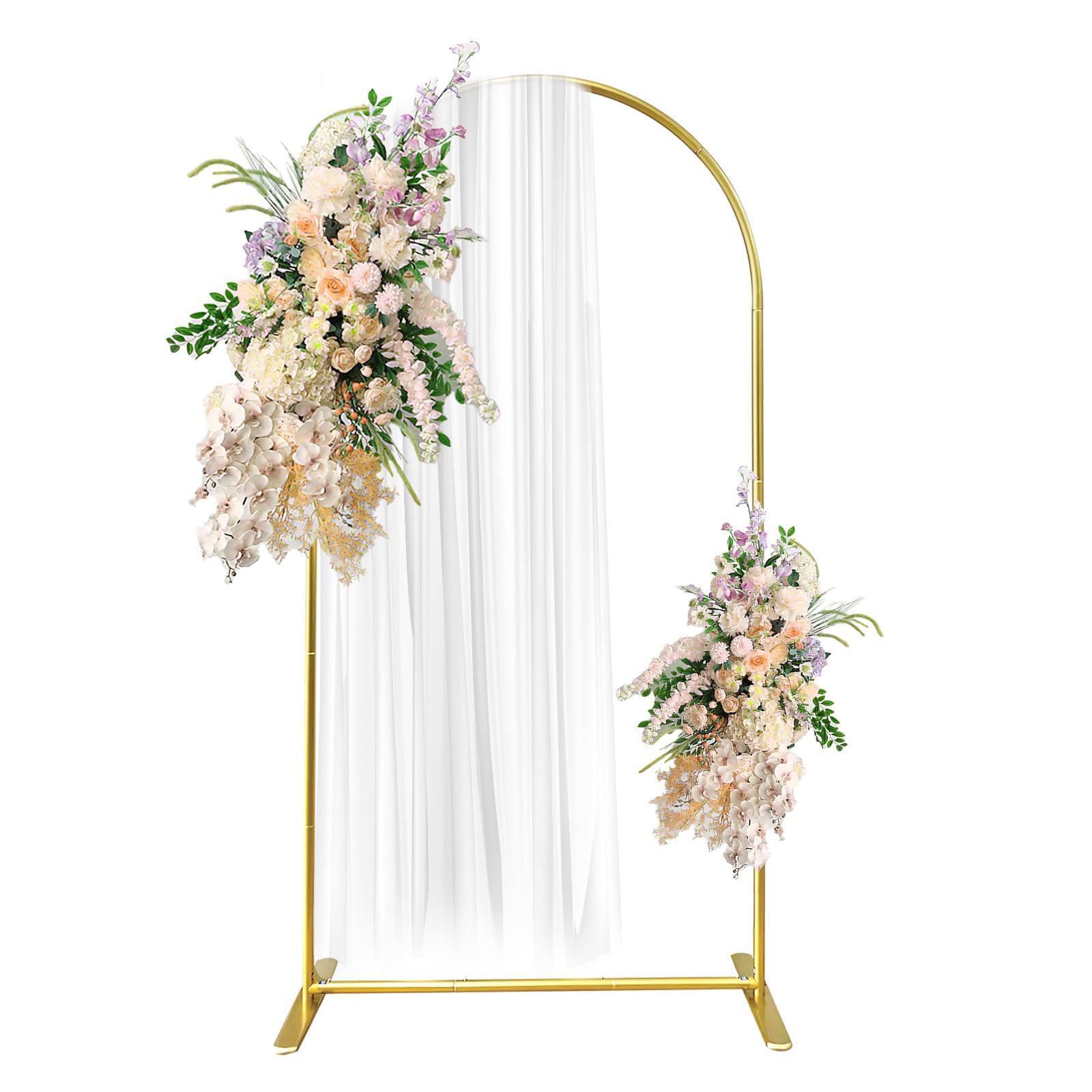 Amazon.com : 7.2FT Gold Aluminum Arch Backdrop Stand, Square Balloon ...