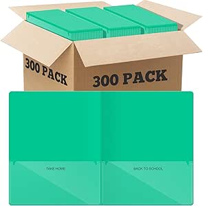 Amazon.com : Henoyso 300 Pcs Take Home Folders 2 Inside Pockets, Parent ...