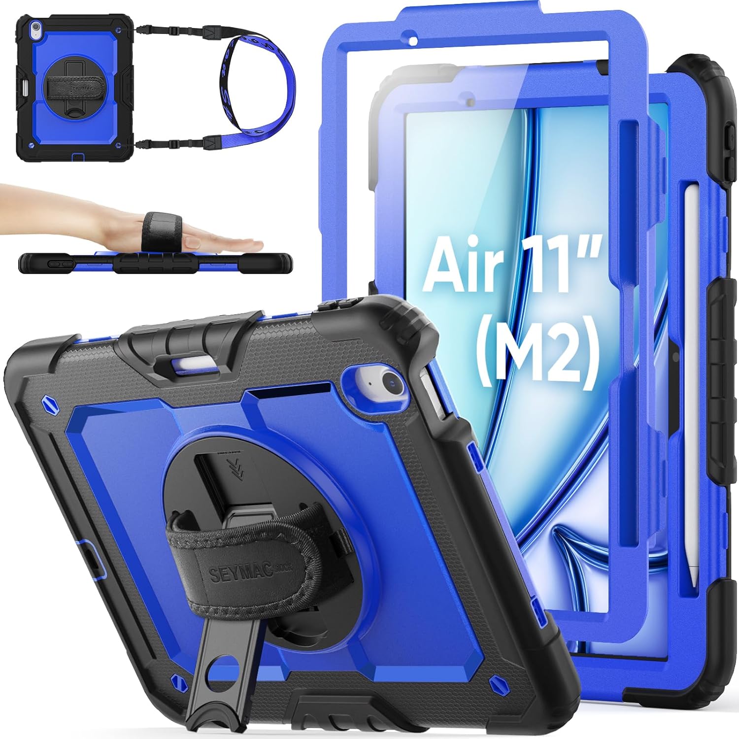 Amazon.com: SEYMAC stock Case for iPad Air 11 inch Case M2 2024/ Air ...