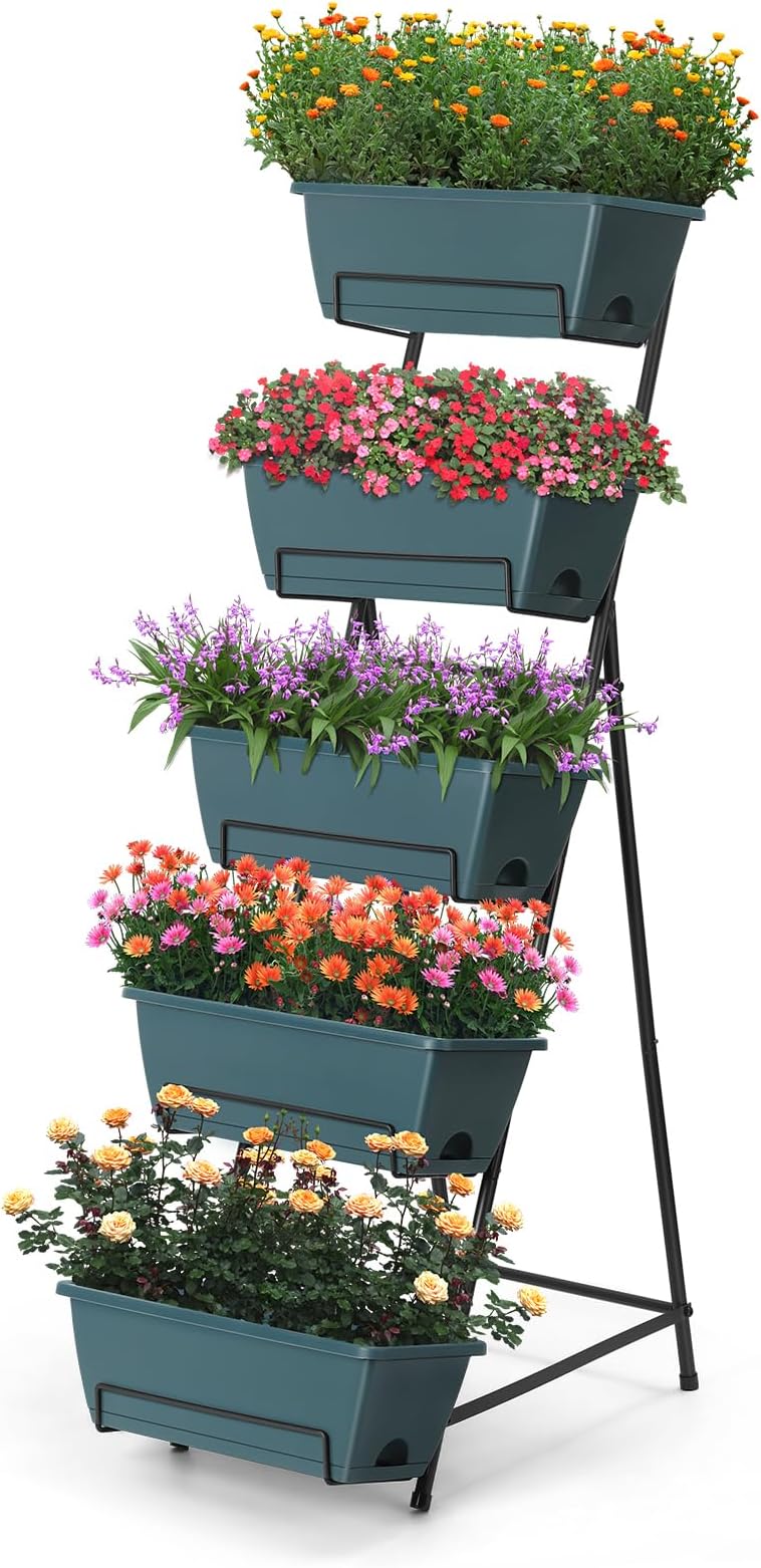 Amazon.com: TOREVSIOR 5-Tier Vertical Raised Garden Bed, Vertical ...