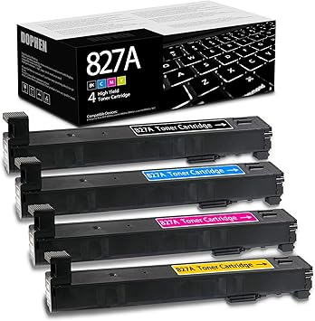 Amazon.com: 827A Toner Cartridges (4 Pack, Black/Cyan/Magenta/Yellow): Compatible 827A CF300A ...