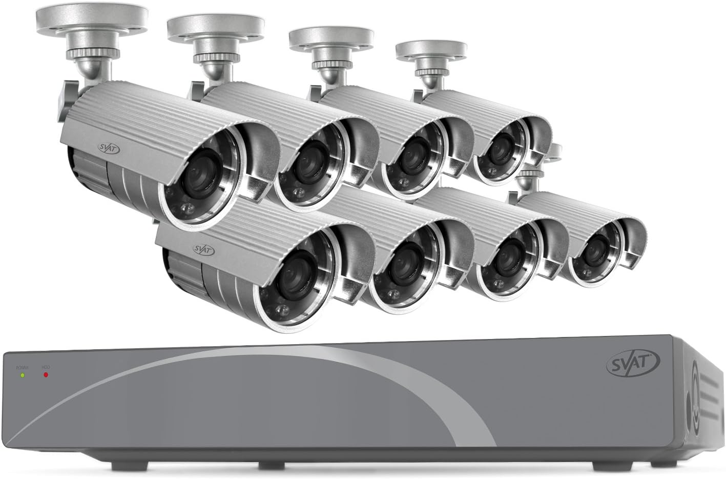 Amazon.com : Svat 8-Channel Smart Security DVR with 8 High-resolution ...
