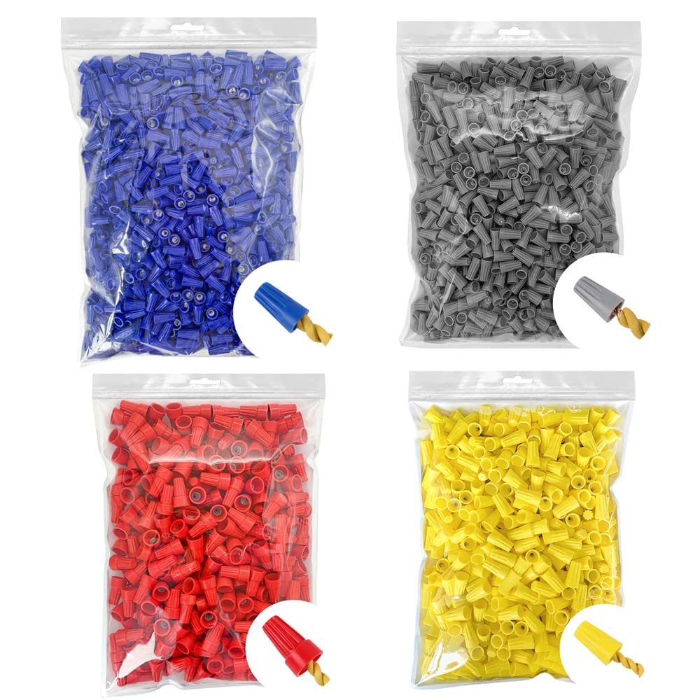 2800 Pcs Electrical Wire Connectors - Wire Caps Screw Terminals - Twist ...