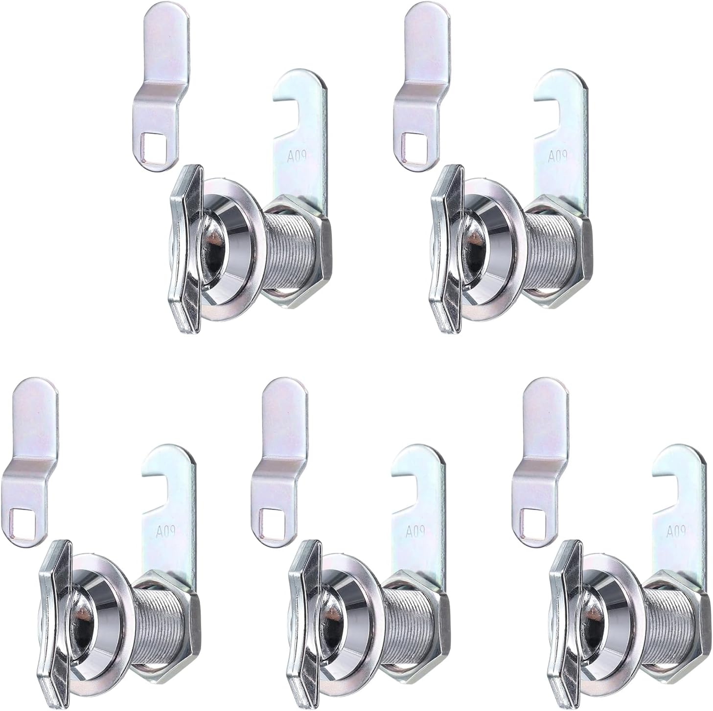 PATIKIL 1 Inch Thumb Operated Offset Cabinet Locks, 5 Pcs Keyless Non ...