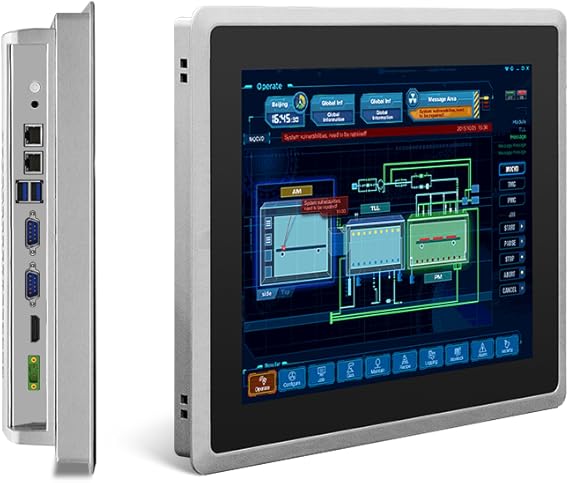 Amazon.com: SunKol 12.1 inch Industrial Embedded Panel PC, 10 Point ...
