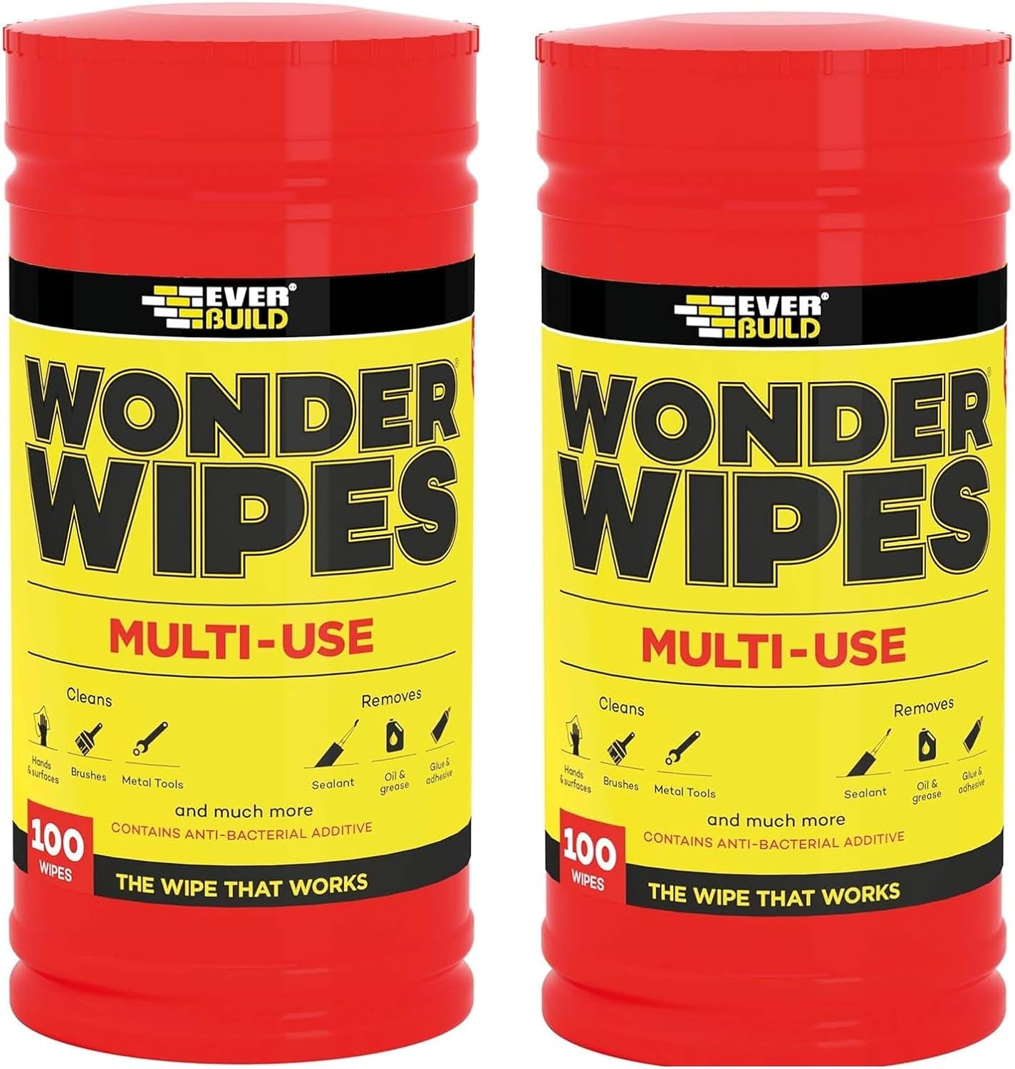 2 x Everbuild Multi-Use Wonder Wipes Trade Tub Cleans just About ...