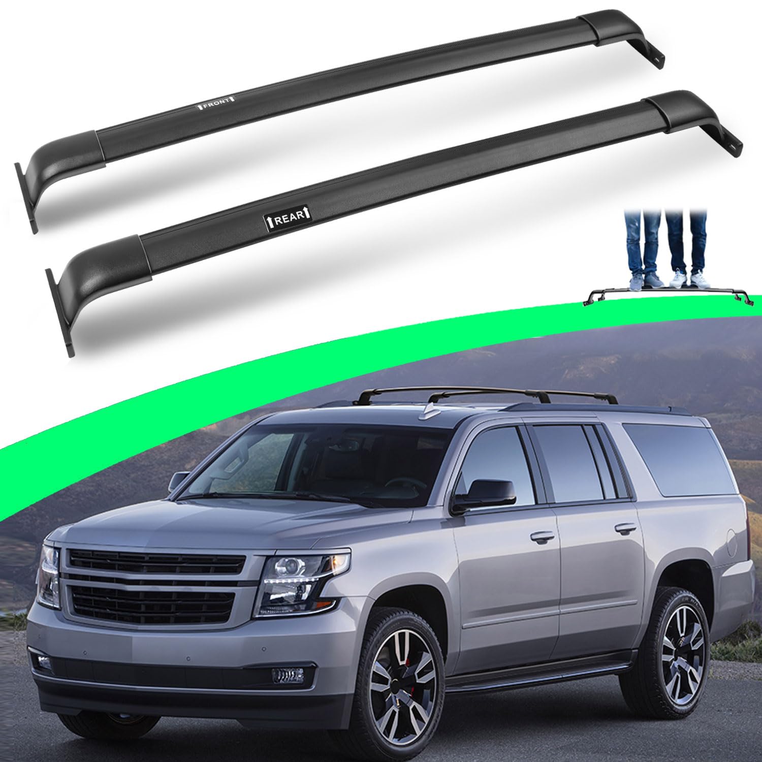 220 LBS Roof Racks for 2015-2020 Chevrolet Tahoe & Suburban, GMC Yukon ...