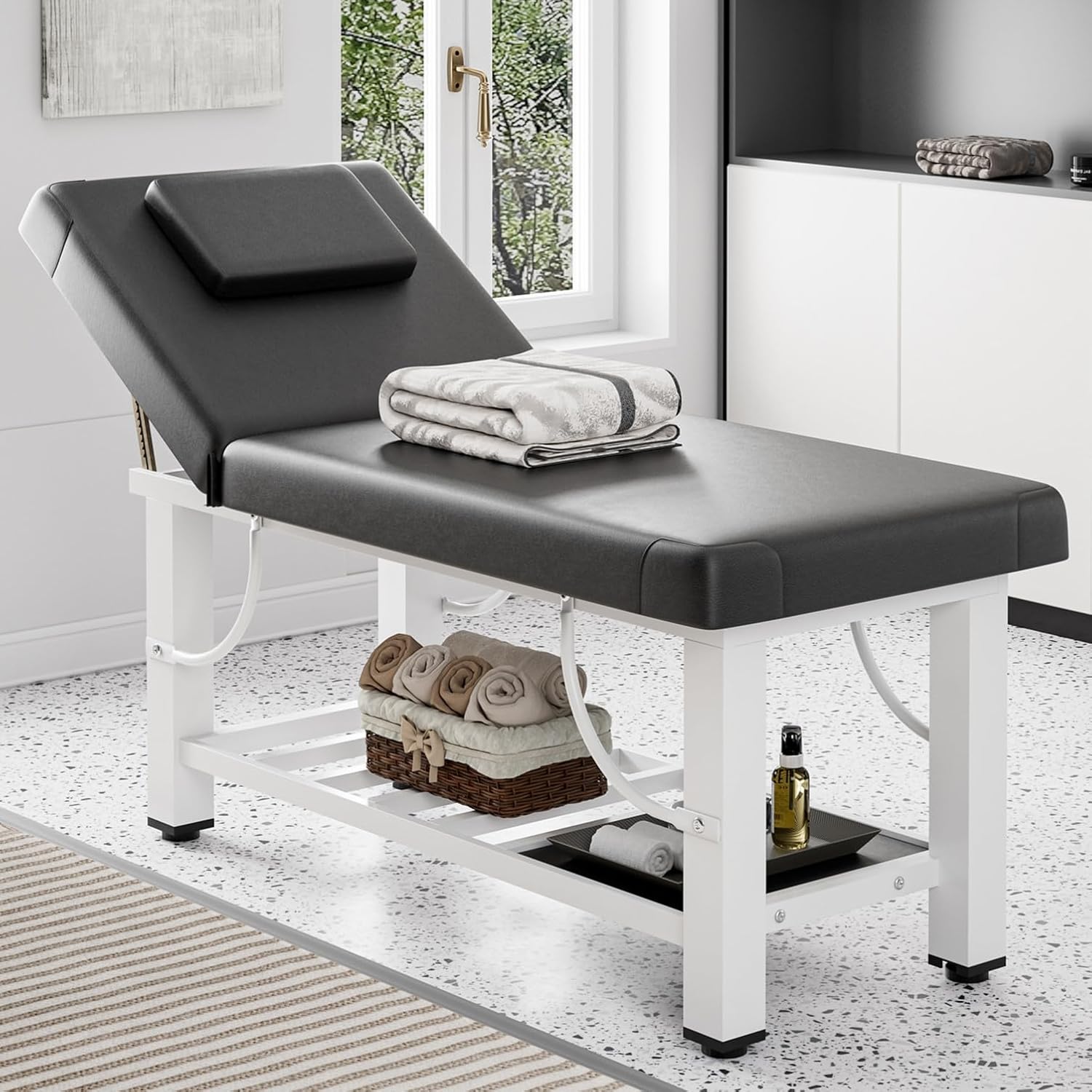 Amazon.com: Icoget Wide Massage Table with Adjustable Backrest ...