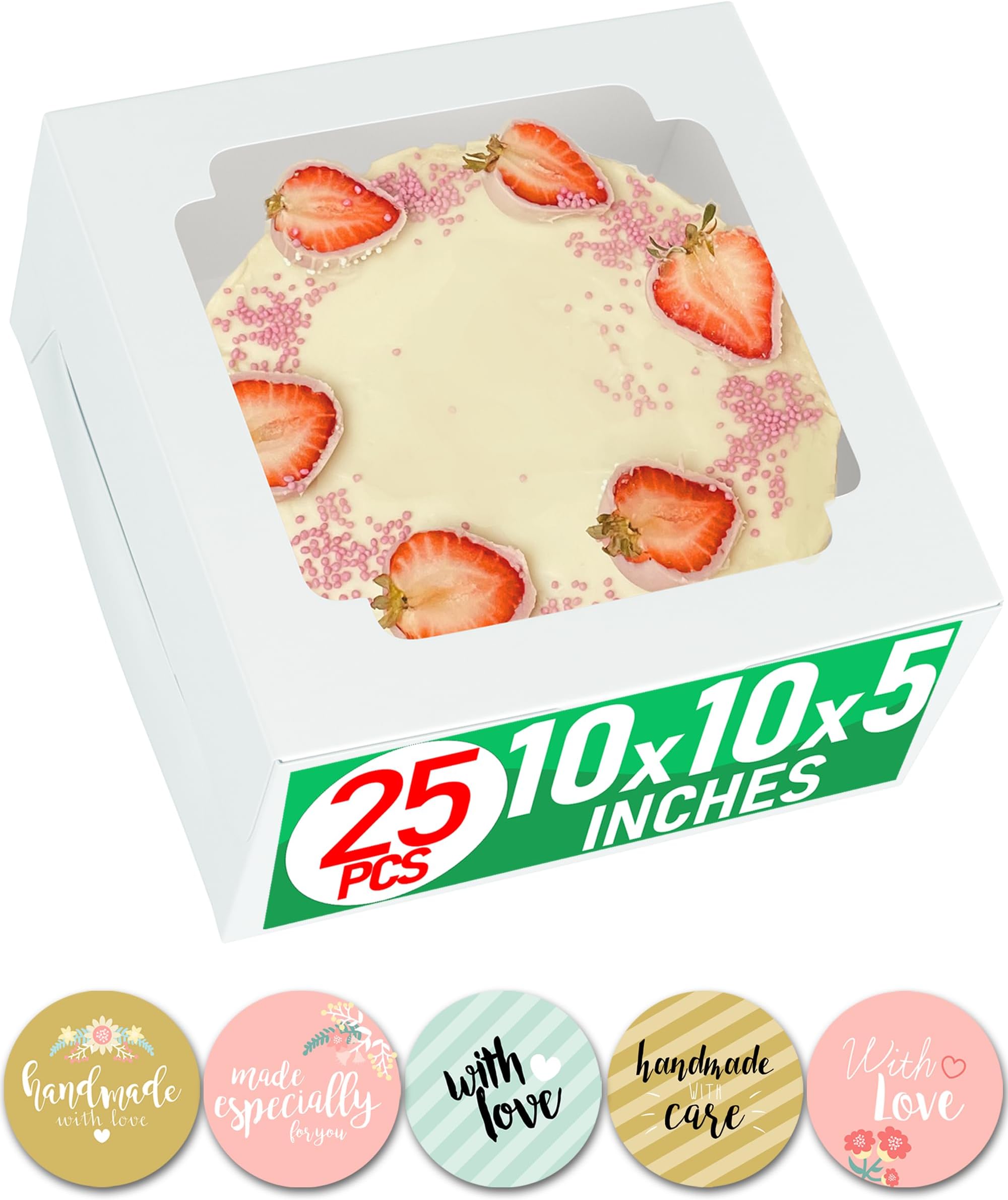 Amazon.com: FC Meyer Bakery Boxes - Reversible Classic 10” Layer Cake ...