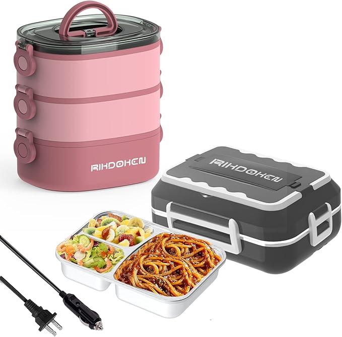 Amazon.com: RIKDOKEN 1X Bento Box Lunch Box, 1X Electric Lunch Box Food ...
