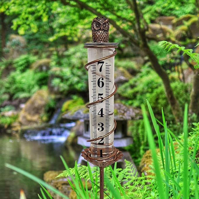 Amazon.com : SOBLUING Owl Outdoor Rain Gauge - Accurately Identified ...