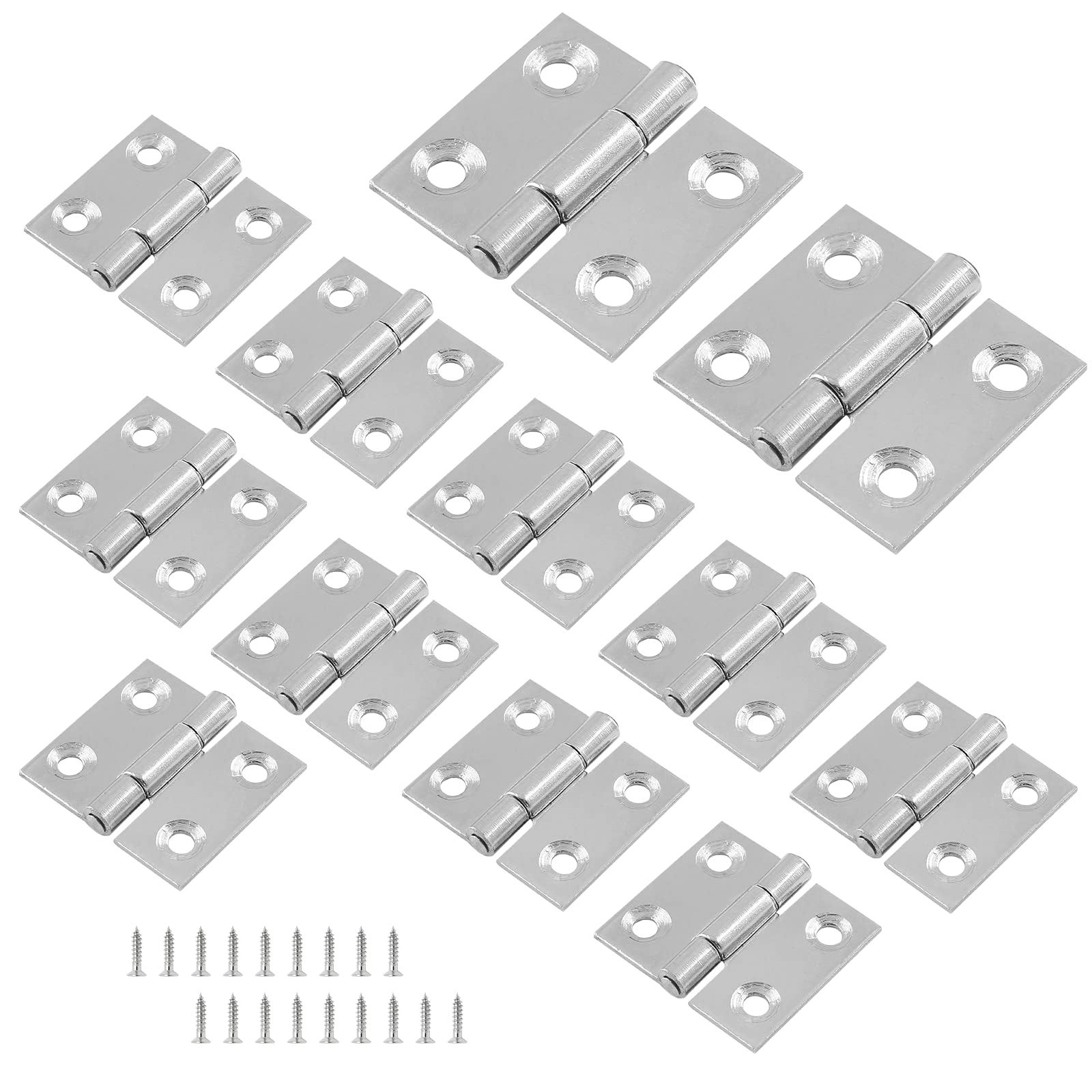 Snapklik.com : Suiwotin 12pcs 1 Inch Butt Hinges, Stainless Steel ...