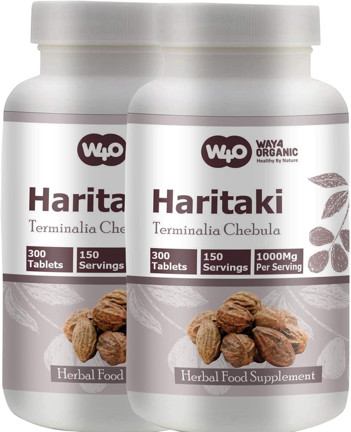 Amazon.com: WAY 4 ORGANIC W4O Haritaki Capsules (Tablets) – Terminalia ...