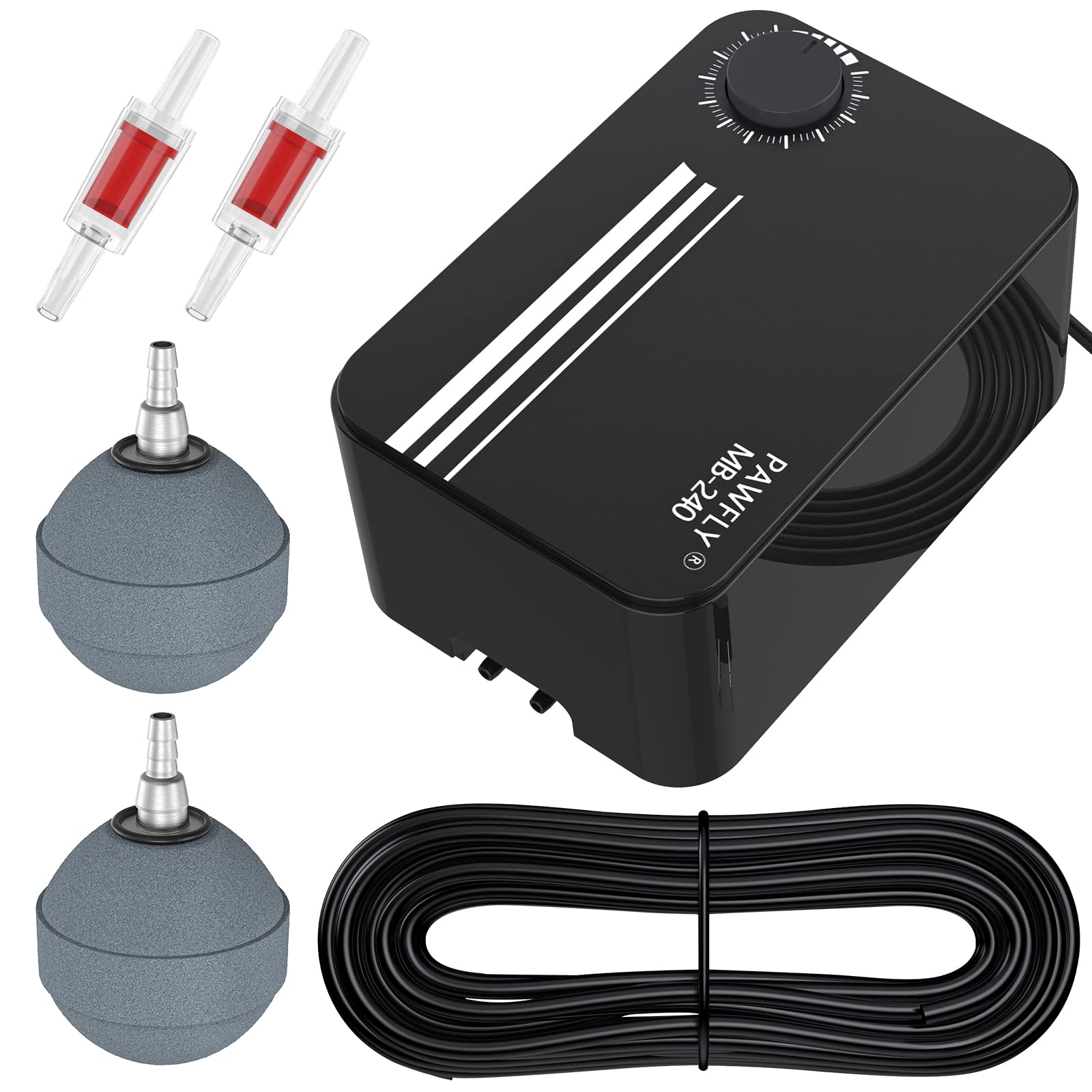 Pawfly 120 Gph Pond Aeration Kit Dual Outlets Adjustable Oxygen ...