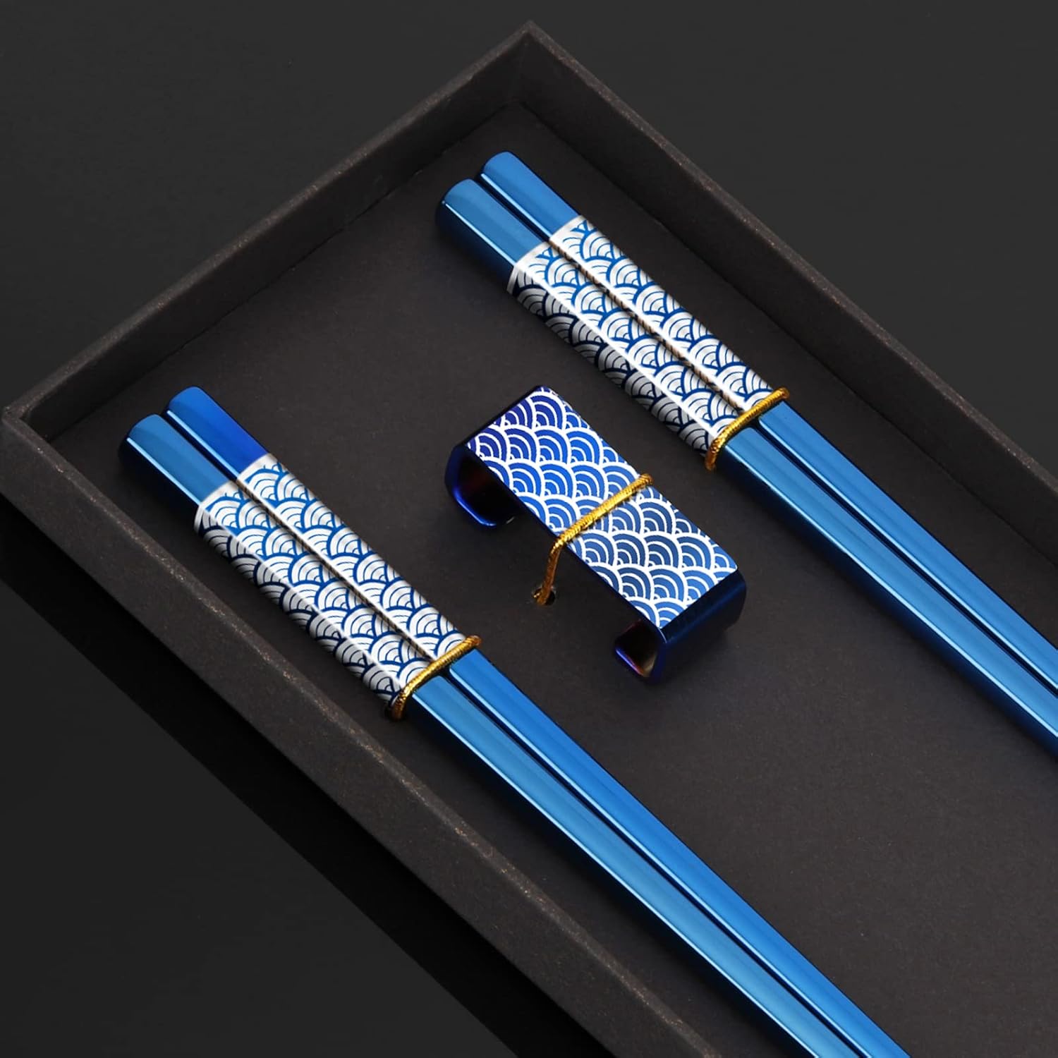 Amazon.com: Metal Chopsticks Reusable 2 Pairs Titanium Plated Stainless ...