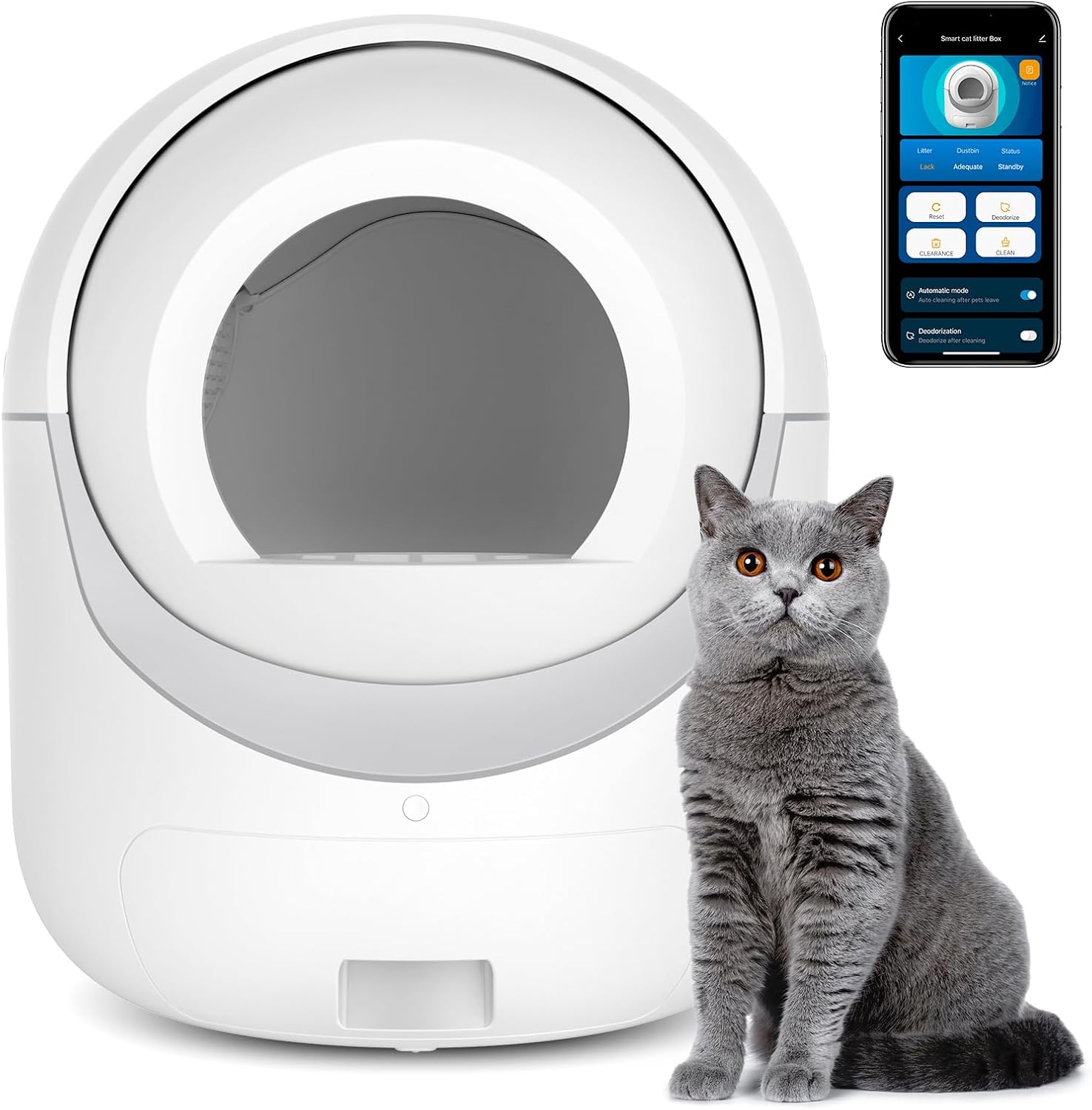 Amazon.com: Self Cleaning Automatic Litter Box - App Control, Robot ...