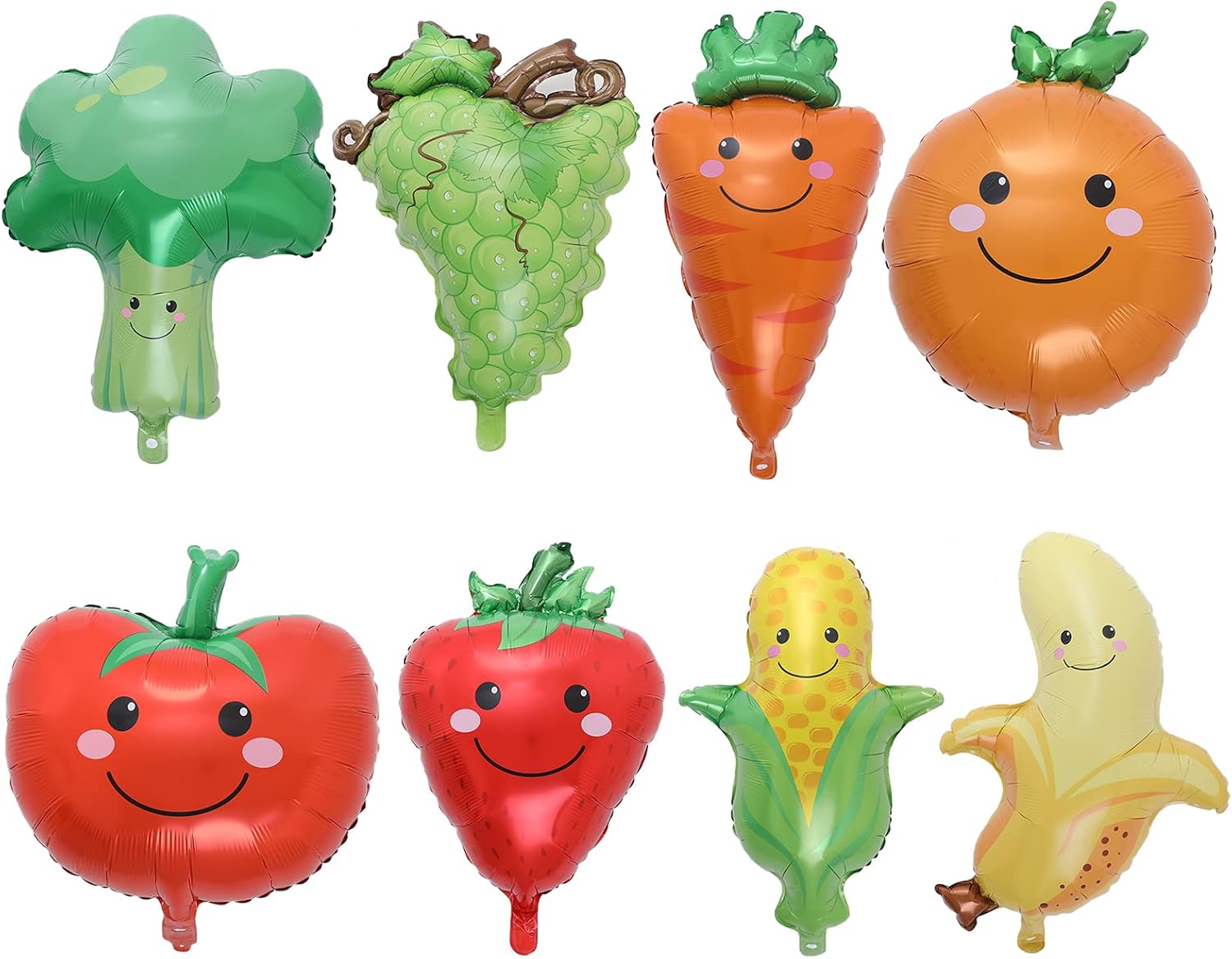 Amazon.com: 8 Pcs Fruit Vegetable Foil Balloons Strawberry Orange ...