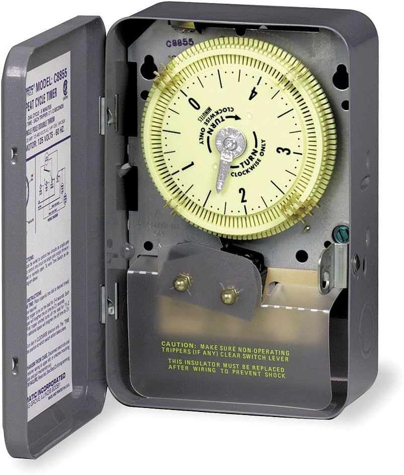 Intermatic C8855 SPDT Repeat Cycle Timer Switch 5 Minute Cycle W/ 2-1/2 ...