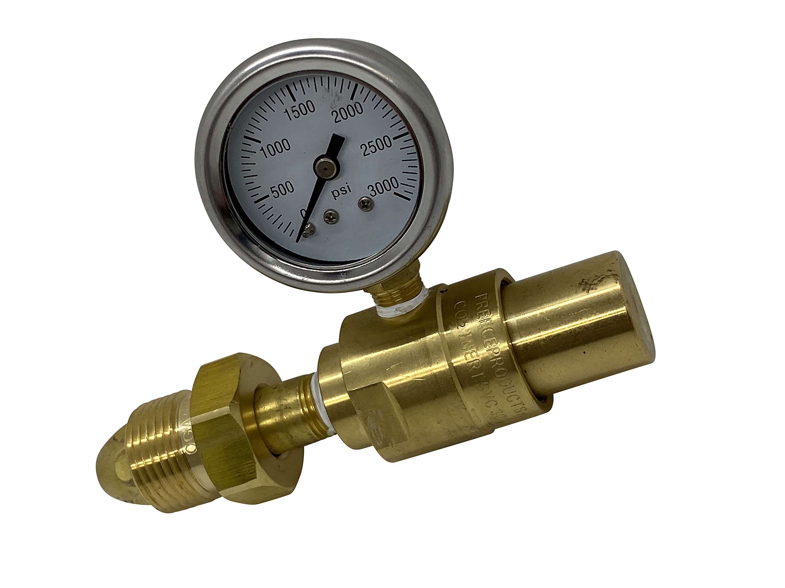 150 PSI Fixed Flow Nitrogen Tank Gas Regulator with Cylinder Contents ...
