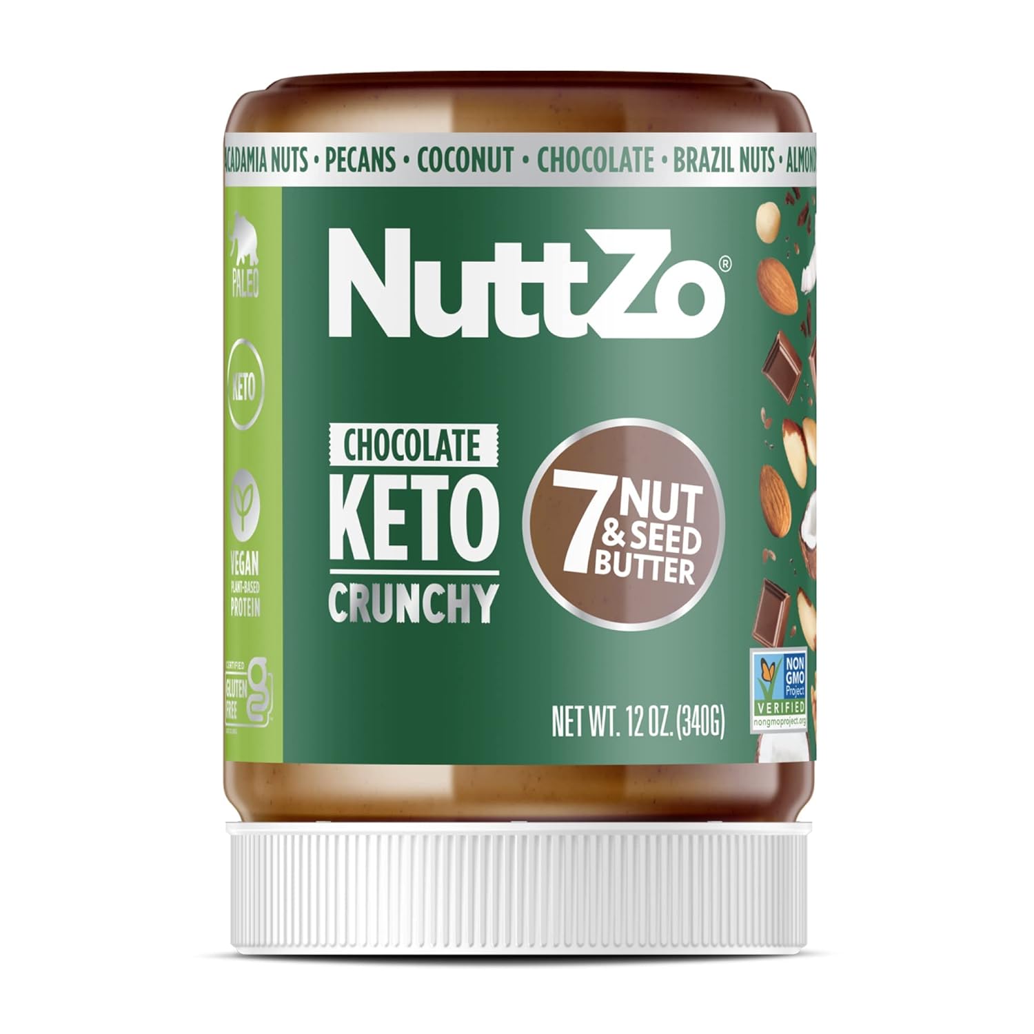 Amazon.com : Keto Dark Chocolate Nut Butter by NuttZo | Crunchy Coconut ...
