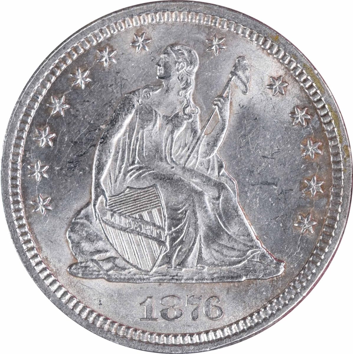 1876 P Liberty Seated Quarter Uncertified MS63 at Amazon's Collectible ...
