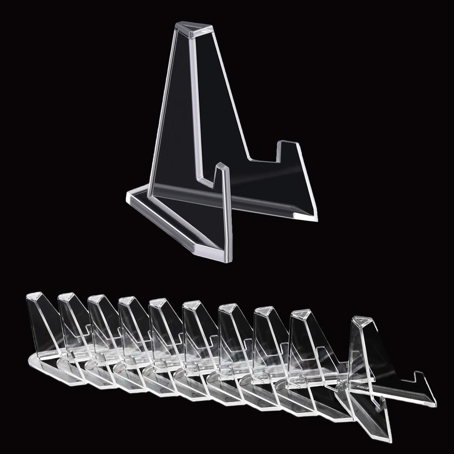 SHANQIAN 20 Pack Mini Clear Acrylic Easel Stands, Challenge Acrylic ...