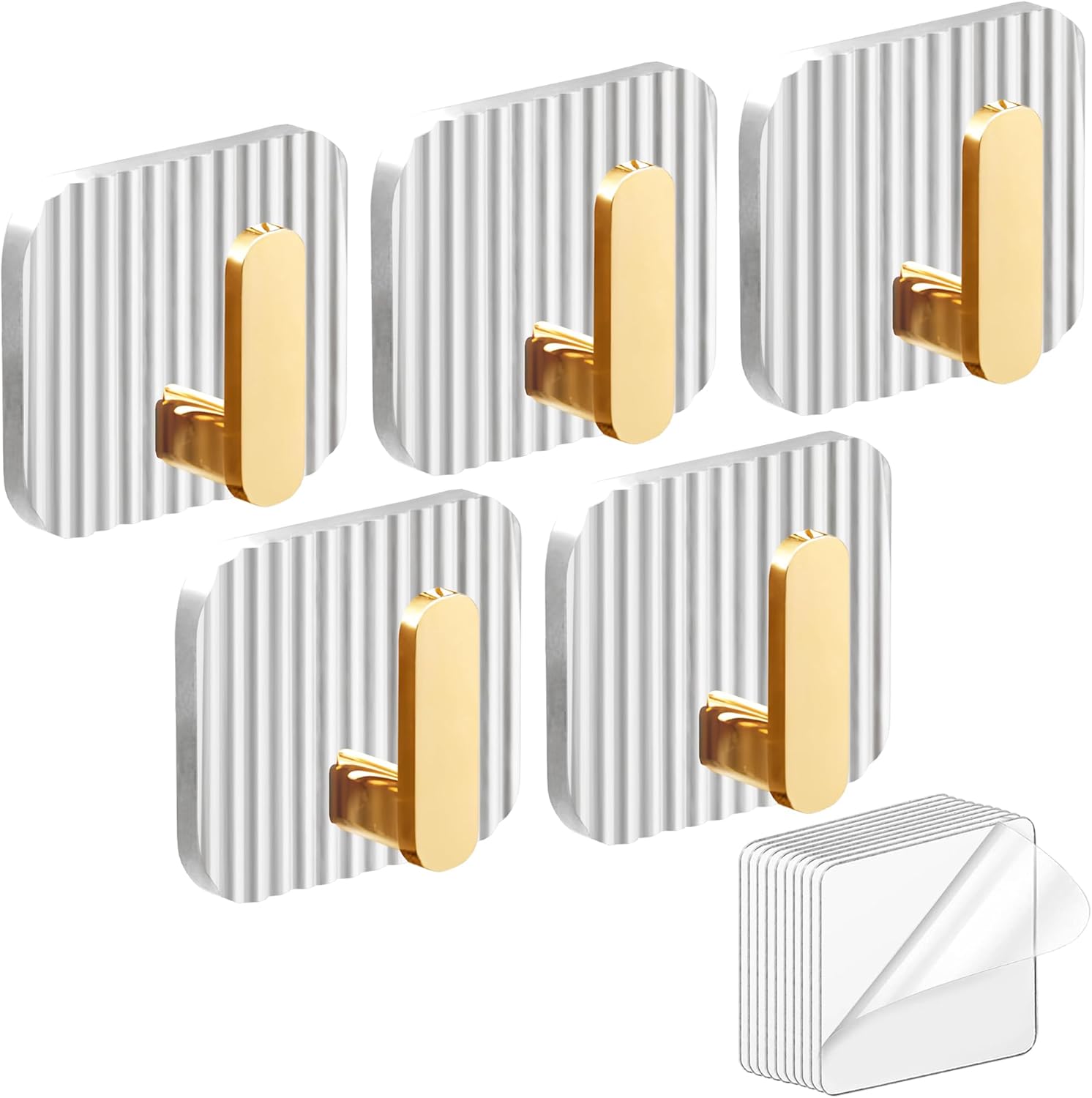 Amazon.com: Jabal Premium Heavy Duty Adhesive Acrylic Hooks Set of 5 ...