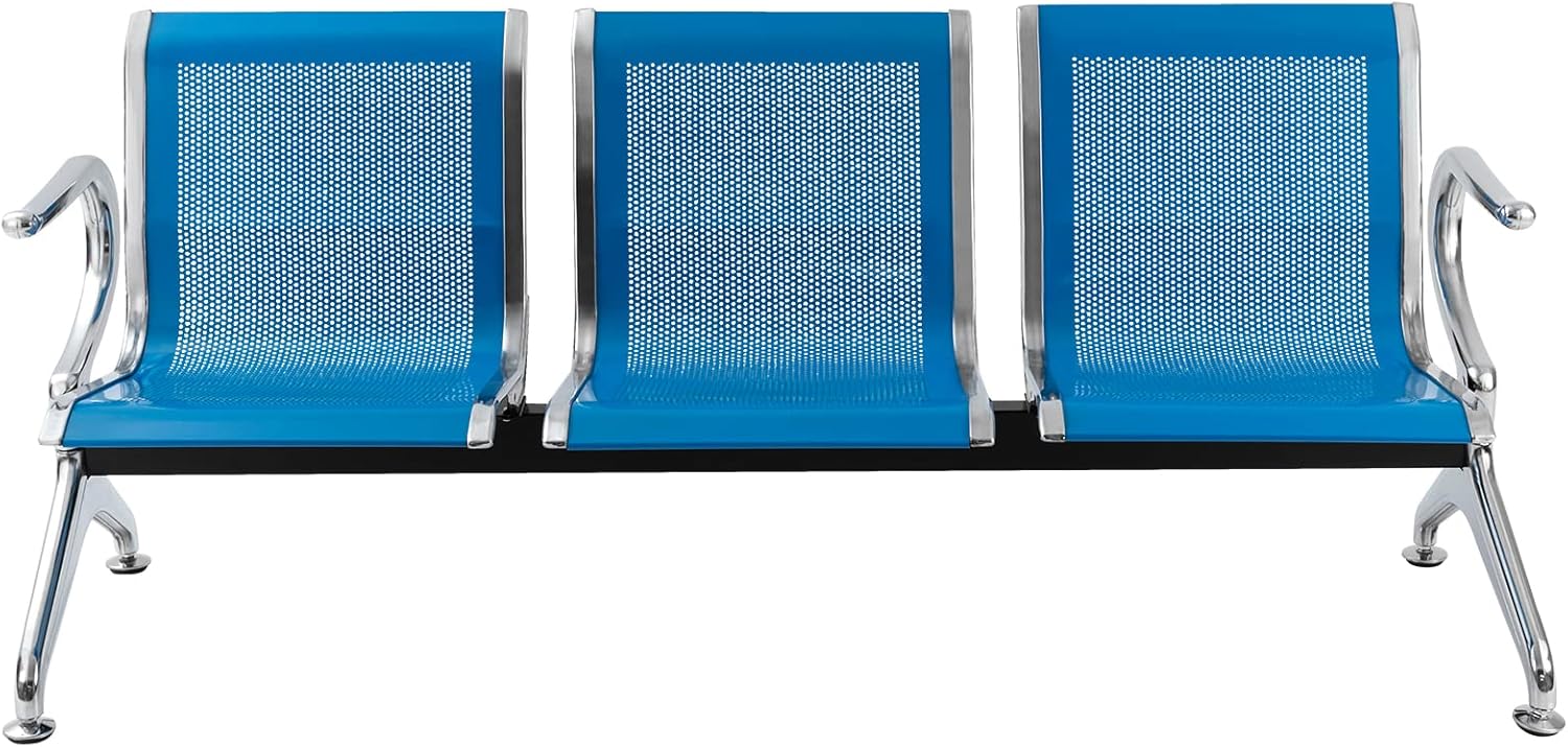 Amazon.com: WenDissy 3 Seat Airport Reception Chairs, Waiting Room ...
