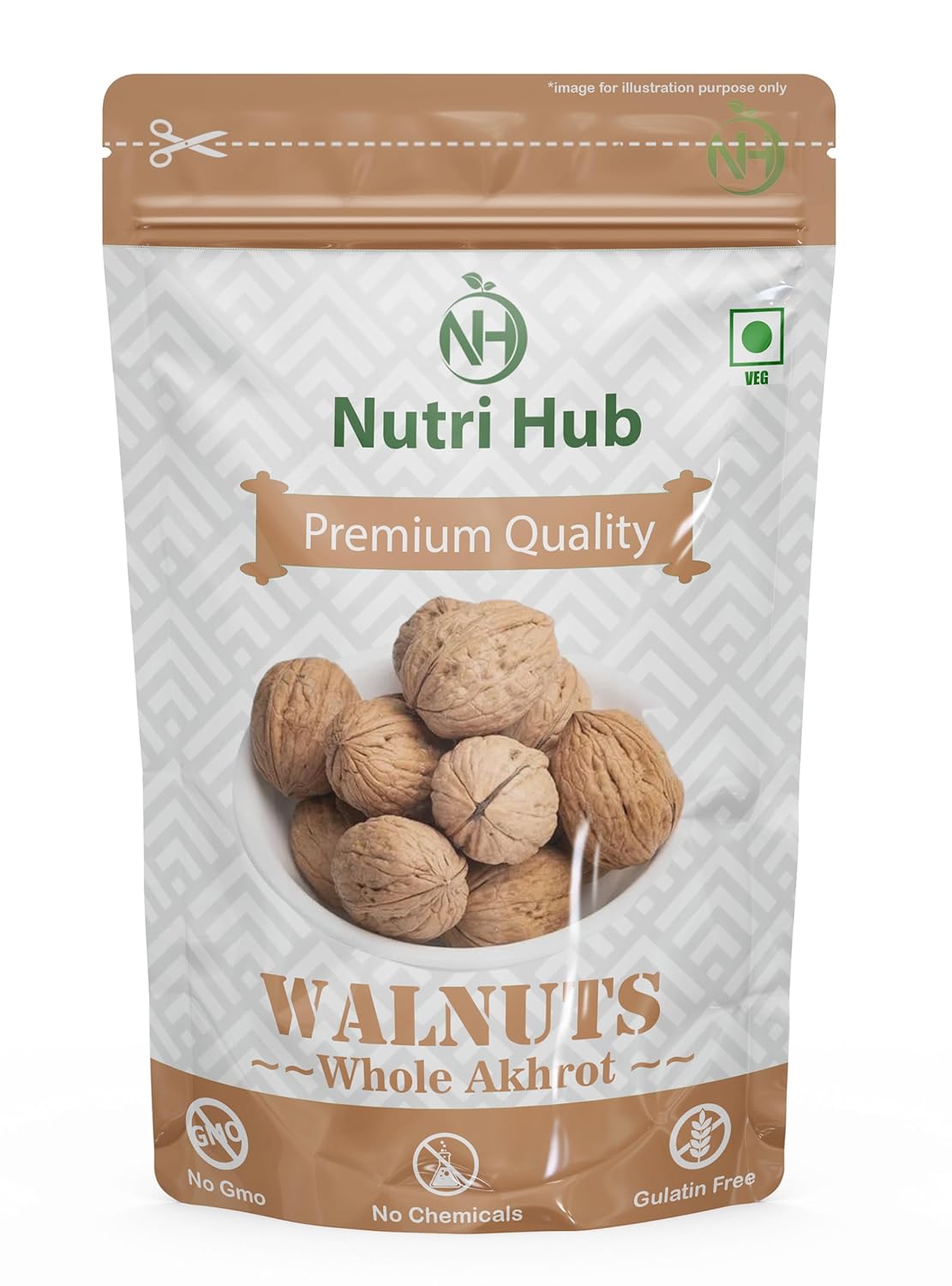 Nutri Hub Inshell Walnuts | Akhrot Giri Dry Fruit |Natural Dried ...