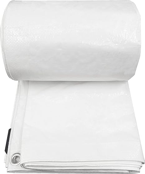Amazon.com: TARPAL White Tarp Waterproof 6'x10' Feet Medium Duty All ...