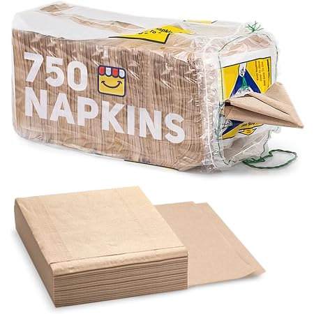 Amazon.com: Recycled Post Consumer Napkins, Compostable Unbleached Eco ...