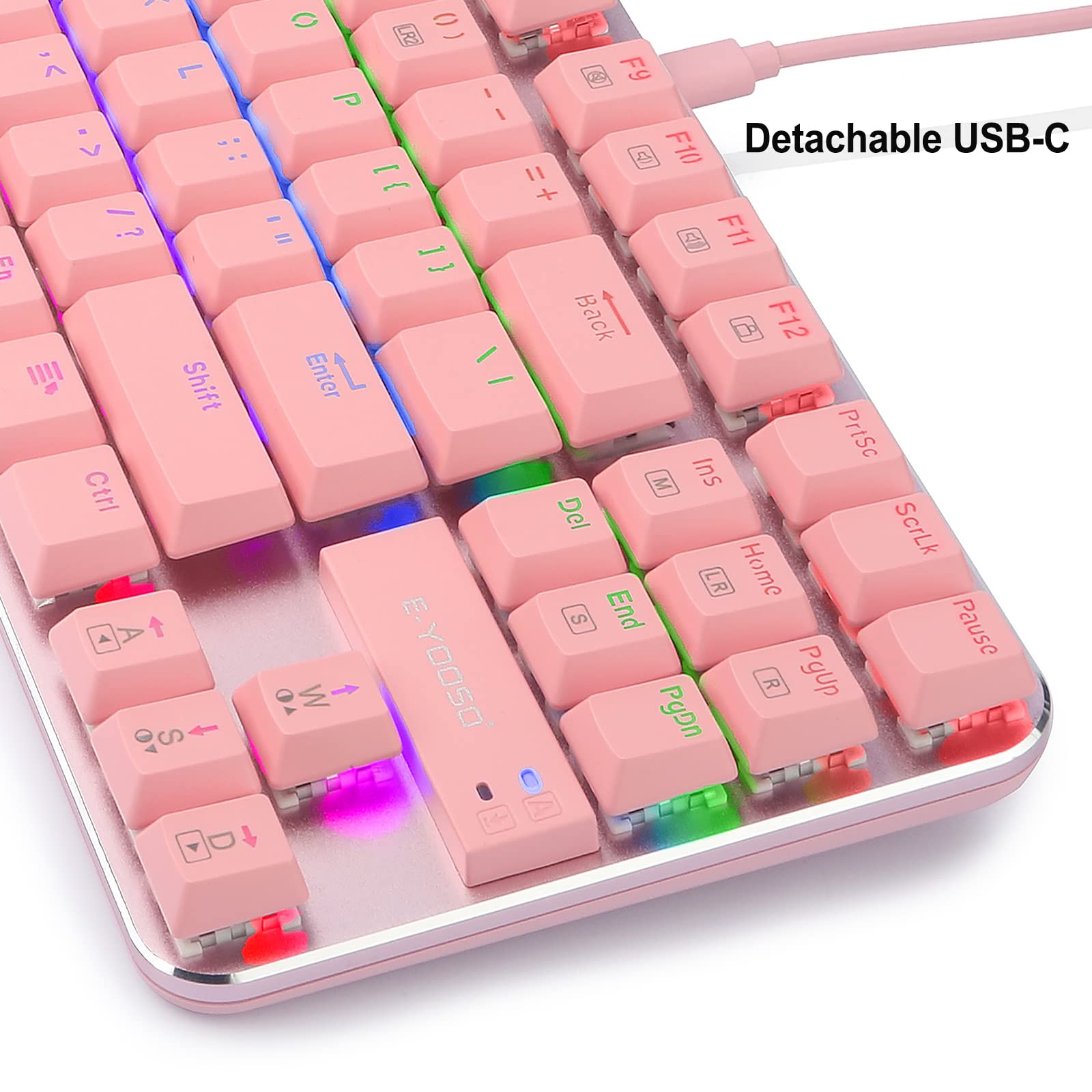 Snapklik.com : DEANEEK Mechanical Keyboard 87 Keys Small Compact ...