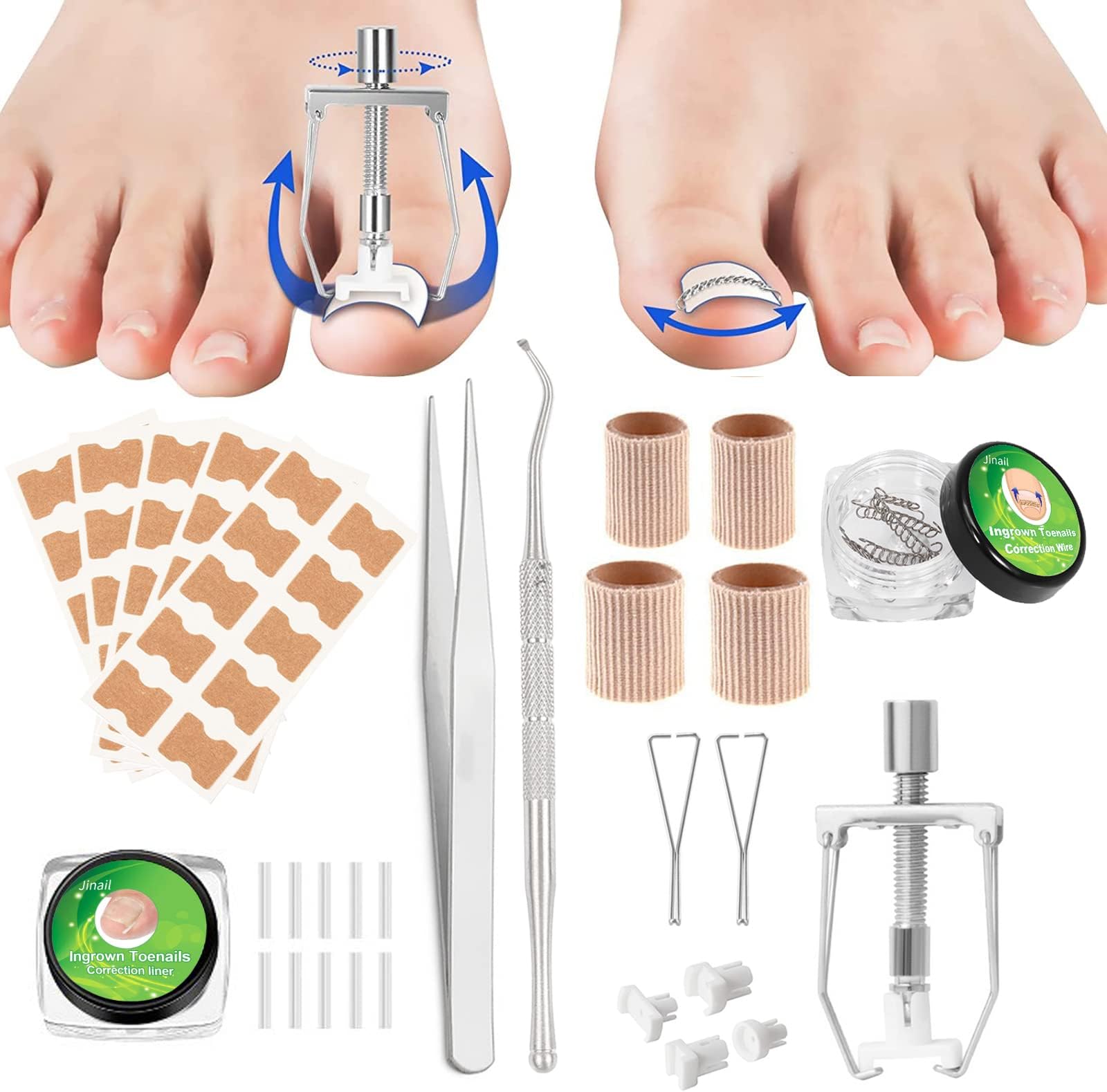 Amazon.com: HABUAETY Ingrown Toenail Treatment Kit Toenail Corrector ...