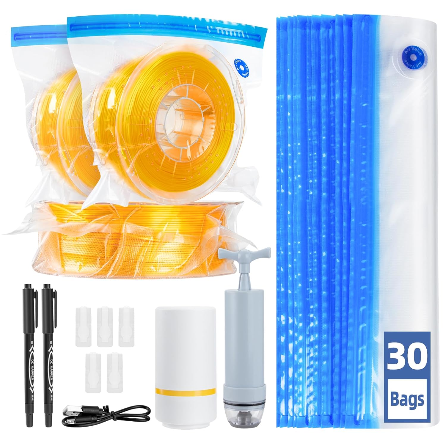 Amazon.com: Plus Size Filament Storage Bags Kit with Electric Pump and ...