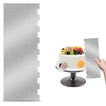 BLMHTWO Cake Scraper Buttercream Smoother 9 Inch Cake Smoother Metal ...