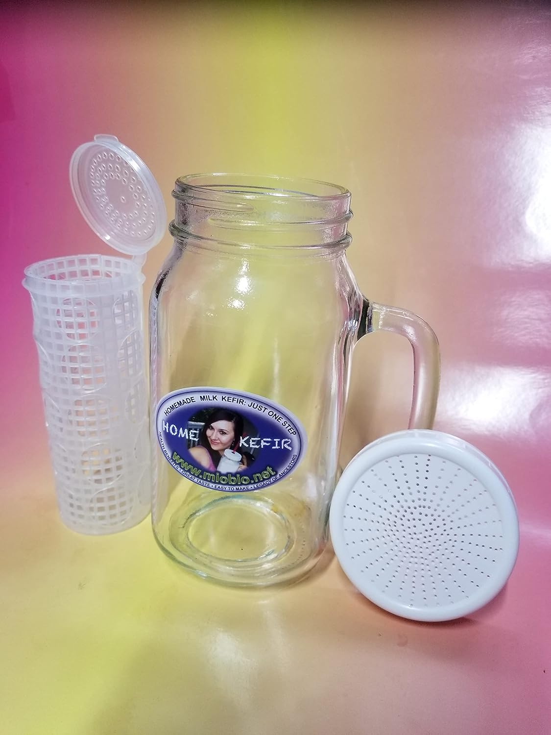 Amazon.com: Glass Kefir Fermenter - Infuser 0.6L/20 oz with Handle ...