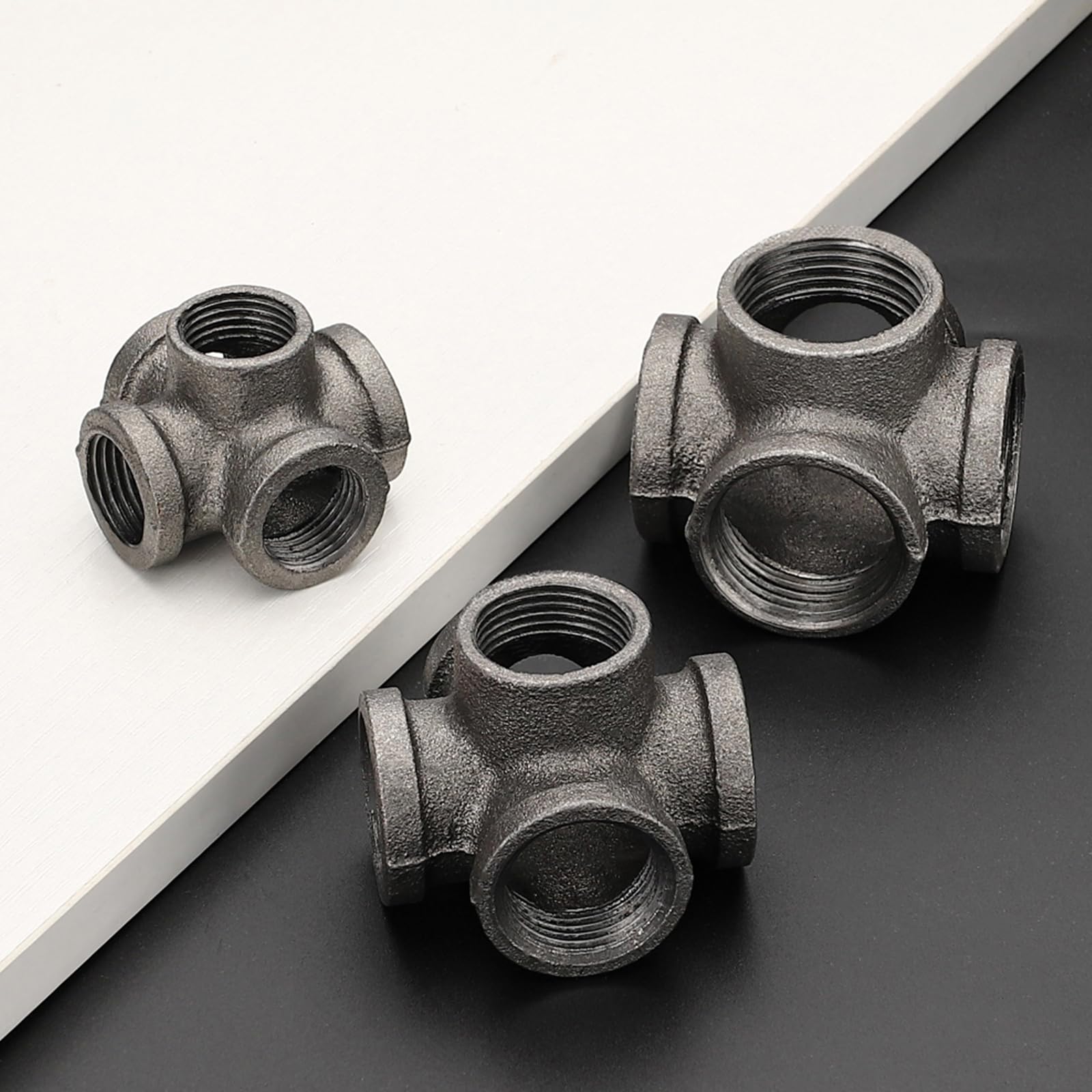 Snapklik.com : Pipe Fittings 3/4" Metal Pipe, 4 Pack 5-Way Side Outlet ...