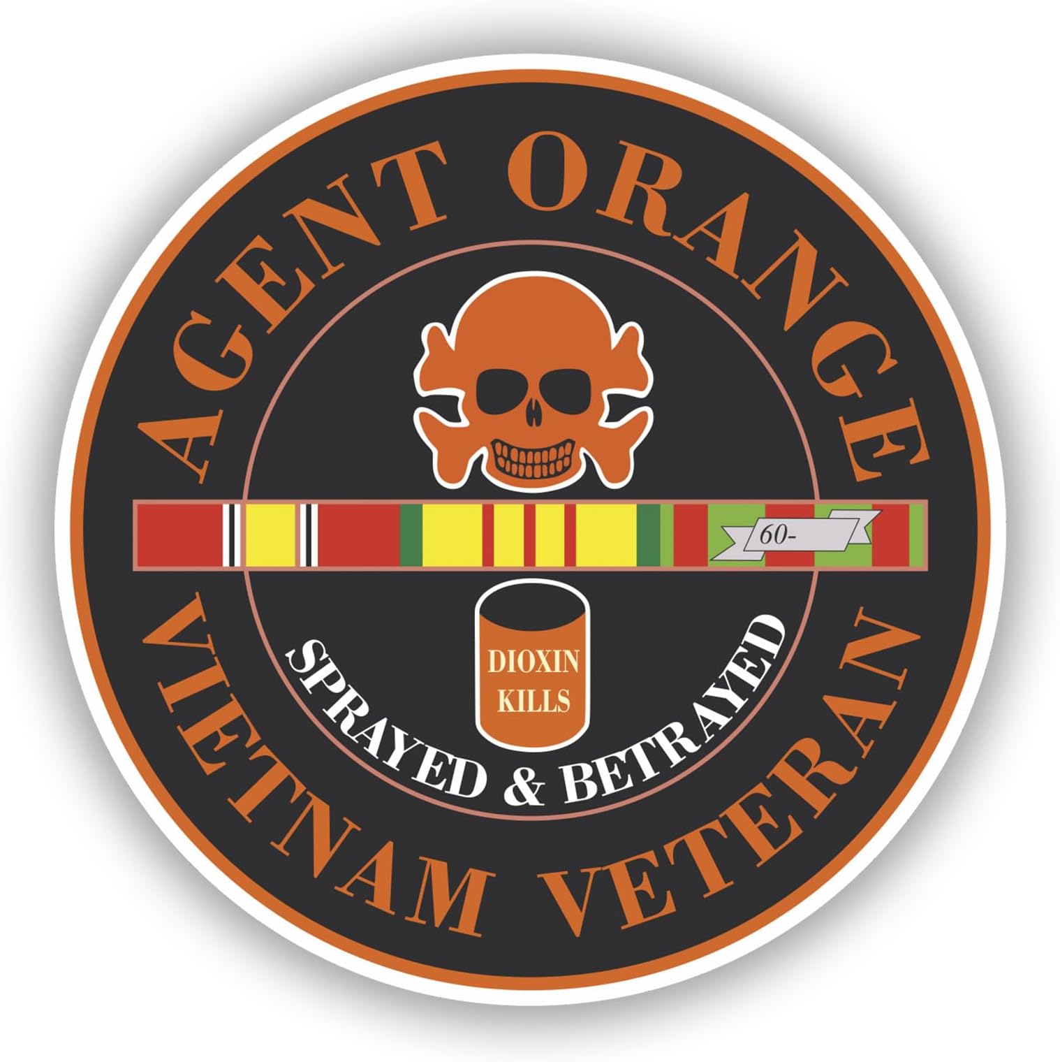 Amazon.com - Set of 2 Sticker VIETNAM COMBAT VETERAN with RIBBONS VET ...