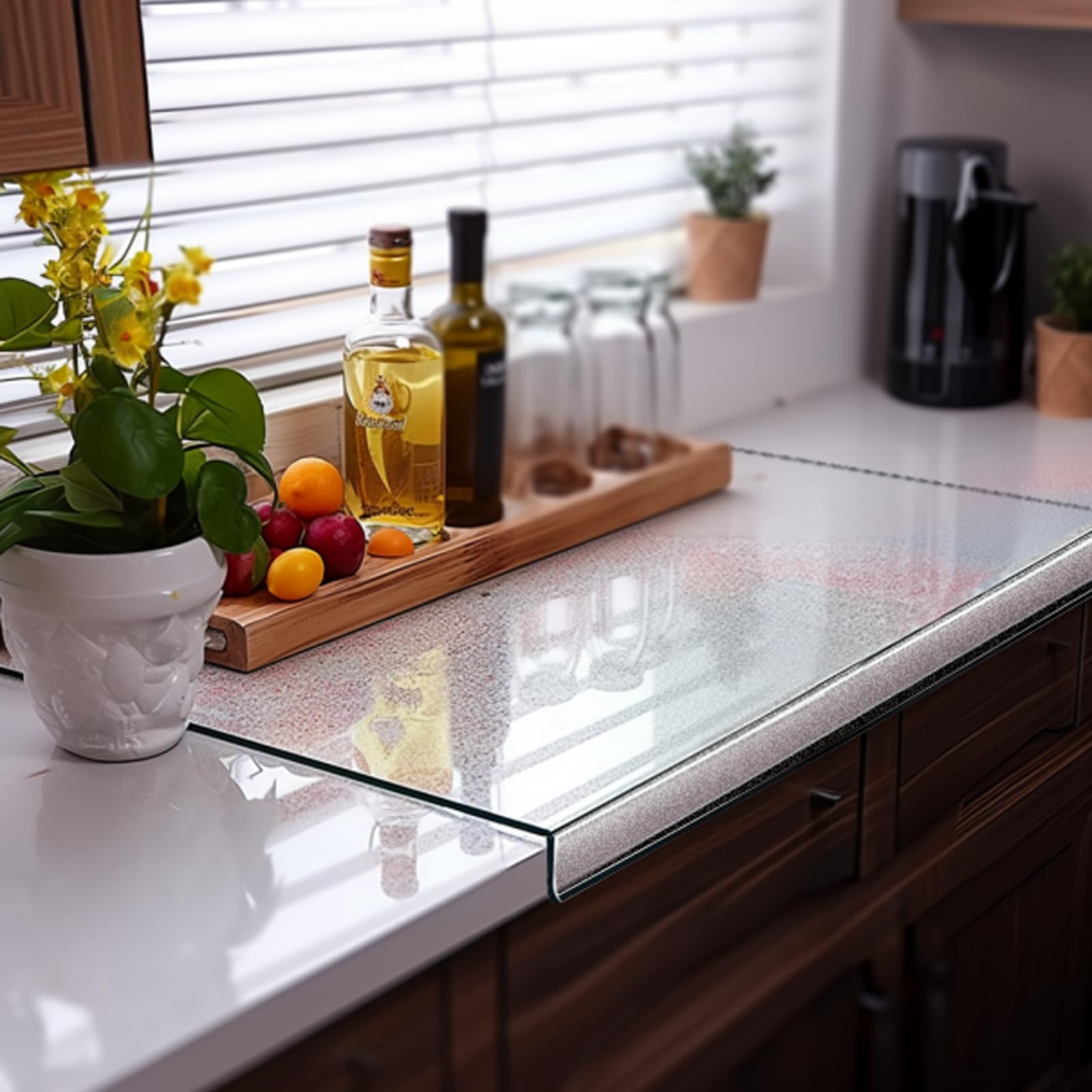 Twin pack Acrylic Clear Cutting Board with Lip Edge, [24" x 18"] - Non ...