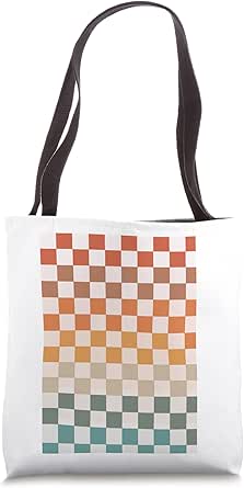 Amazon.com: Retro color Checkered Vintage Aesthetic Checkerboard Case Tote Bag : Clothing, Shoes ...