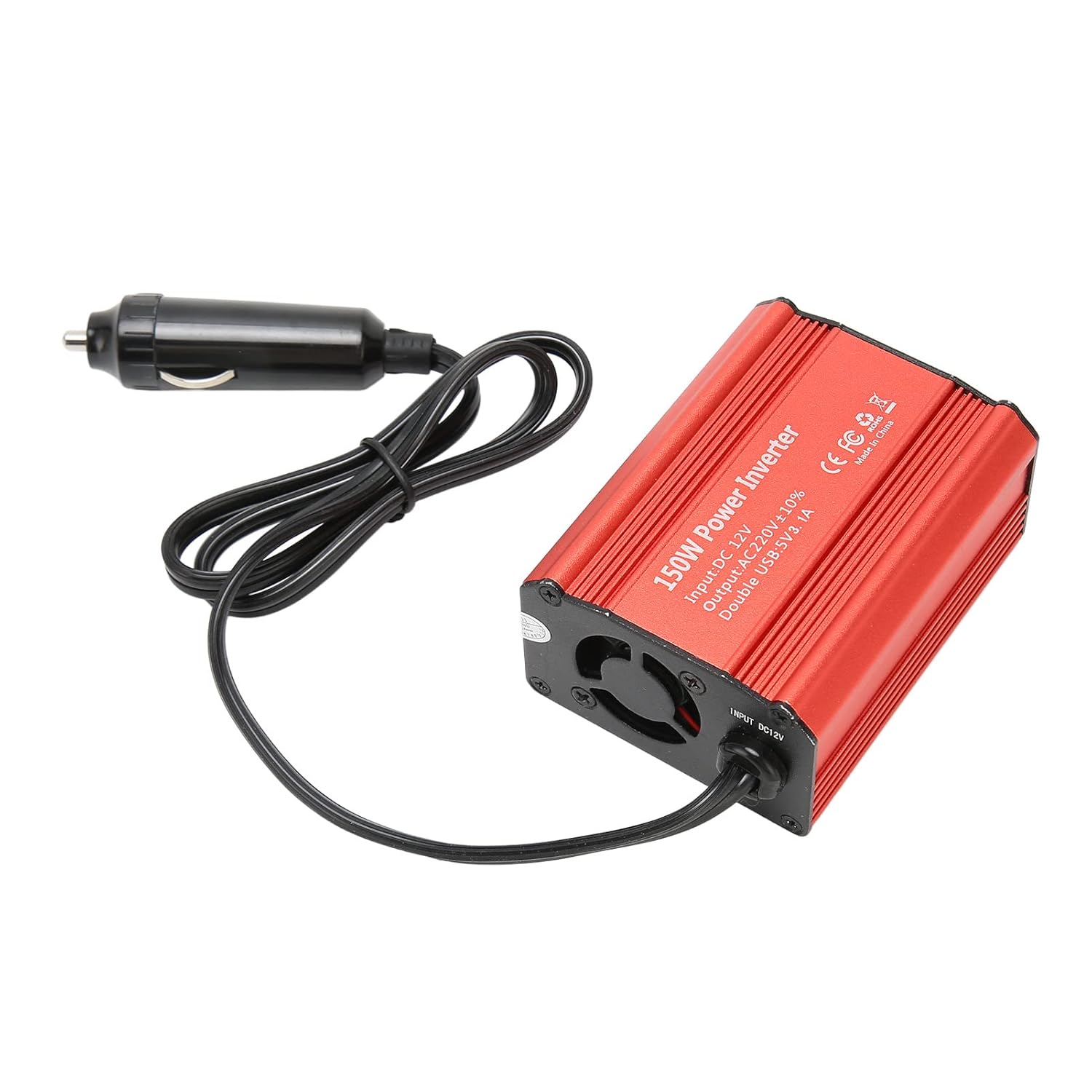 Car Power Inverter, 150W 12V DC to 220V AC Portable Overload Protection ...