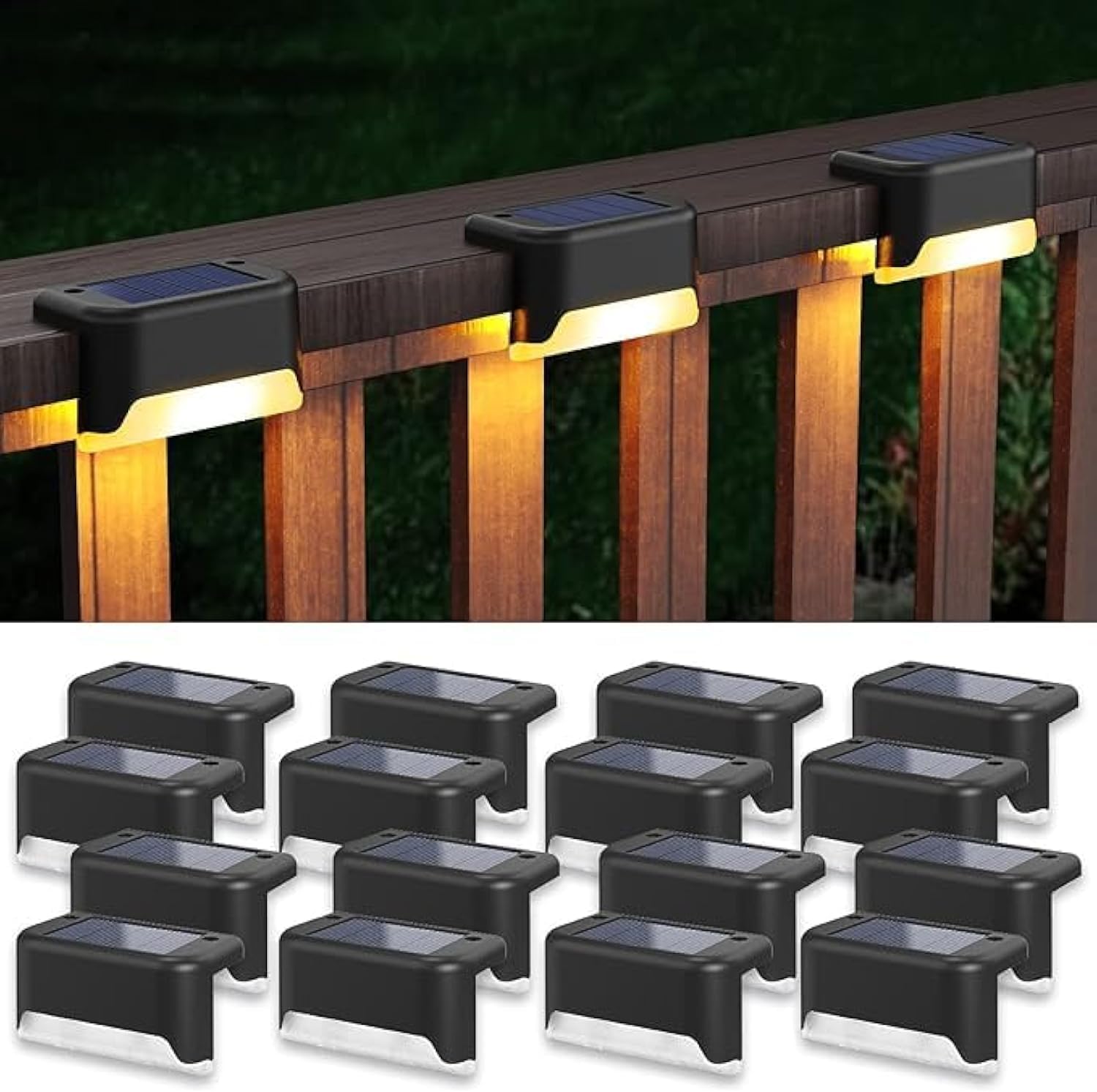 Zillion Global Solar Deck Lights Outdoor Waterproof LED Solar Lights ...