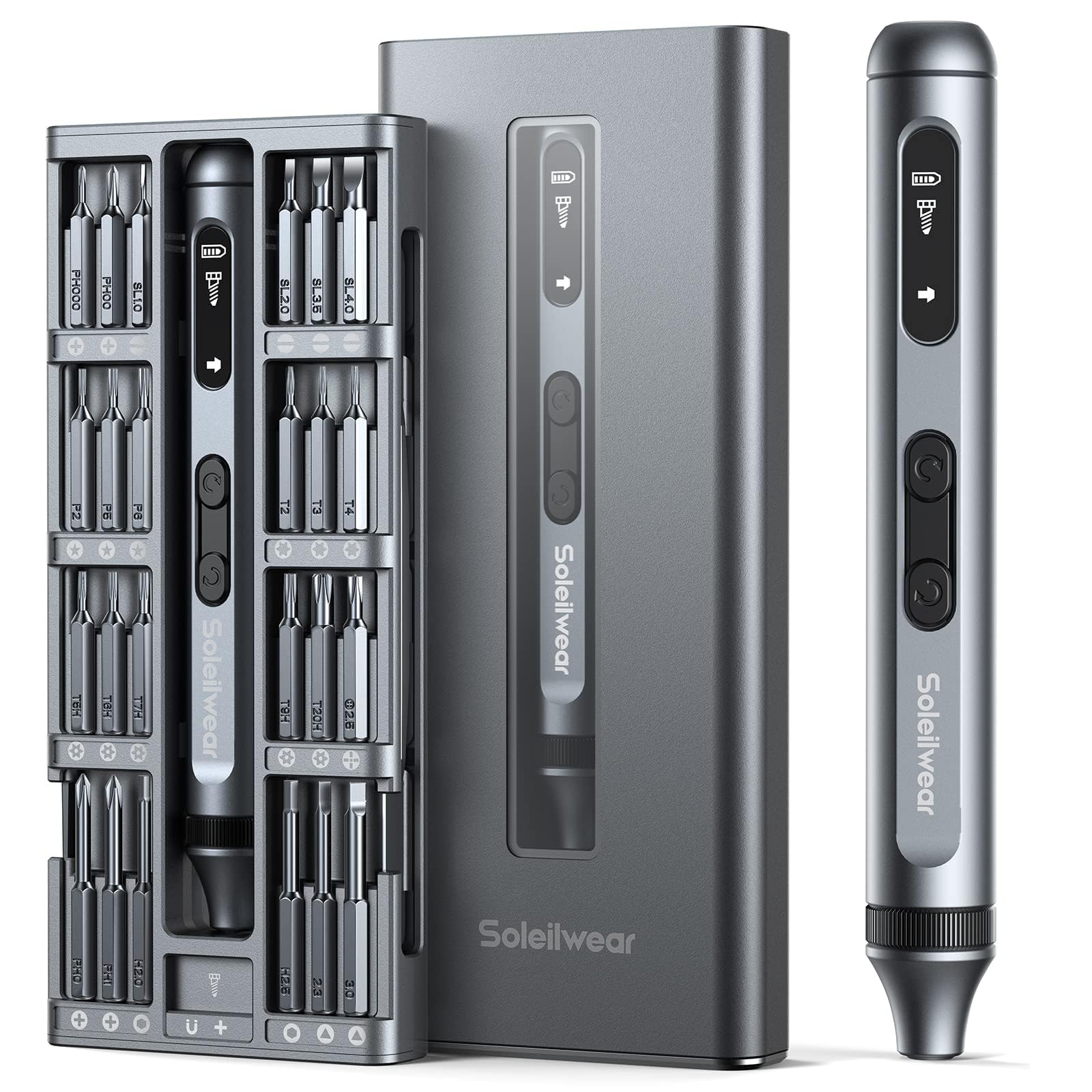 Soleilwear Electric Screwdriver Set, 52 in 1Mini Precision Screwdriver ...