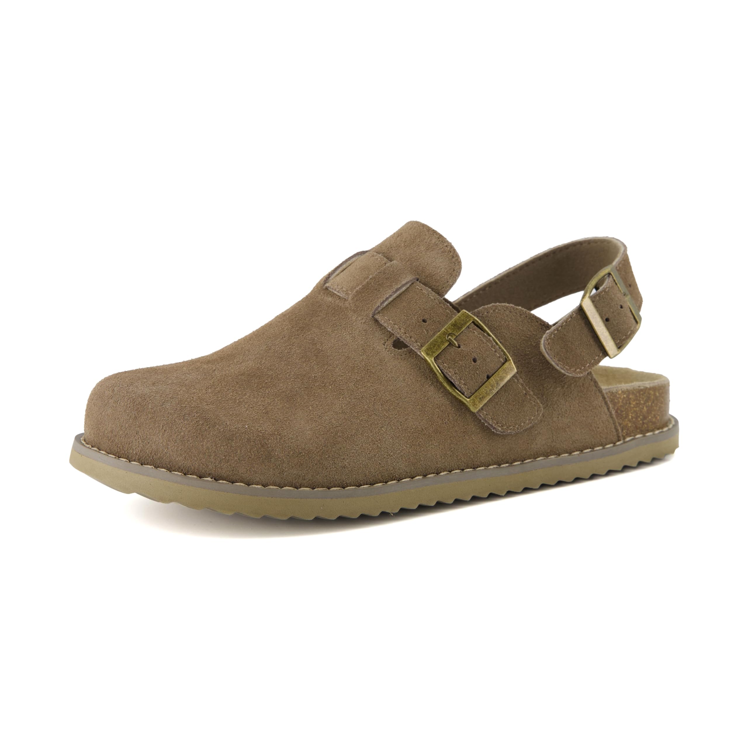 Snapklik.com : CUSHIONAIRE Brooklyn Womens Suede Clogs - Adjustable ...