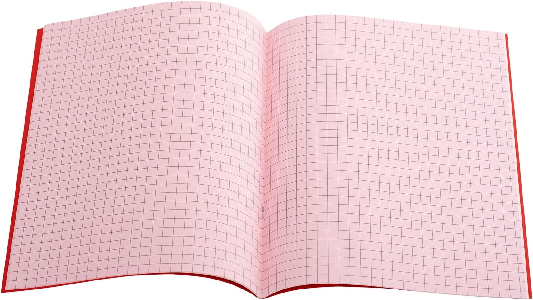 9" x 7" - 7mm Squared Tinted Paper - Exercise Book Red Cover - Pink ...