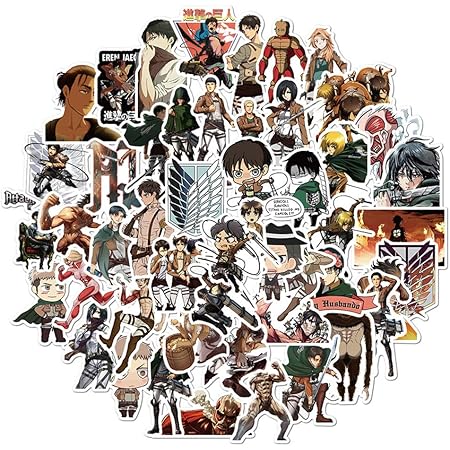 Attack On Titan Stickers 50PCS AOT Stickers Cool Anime Stickers Vinyl ...