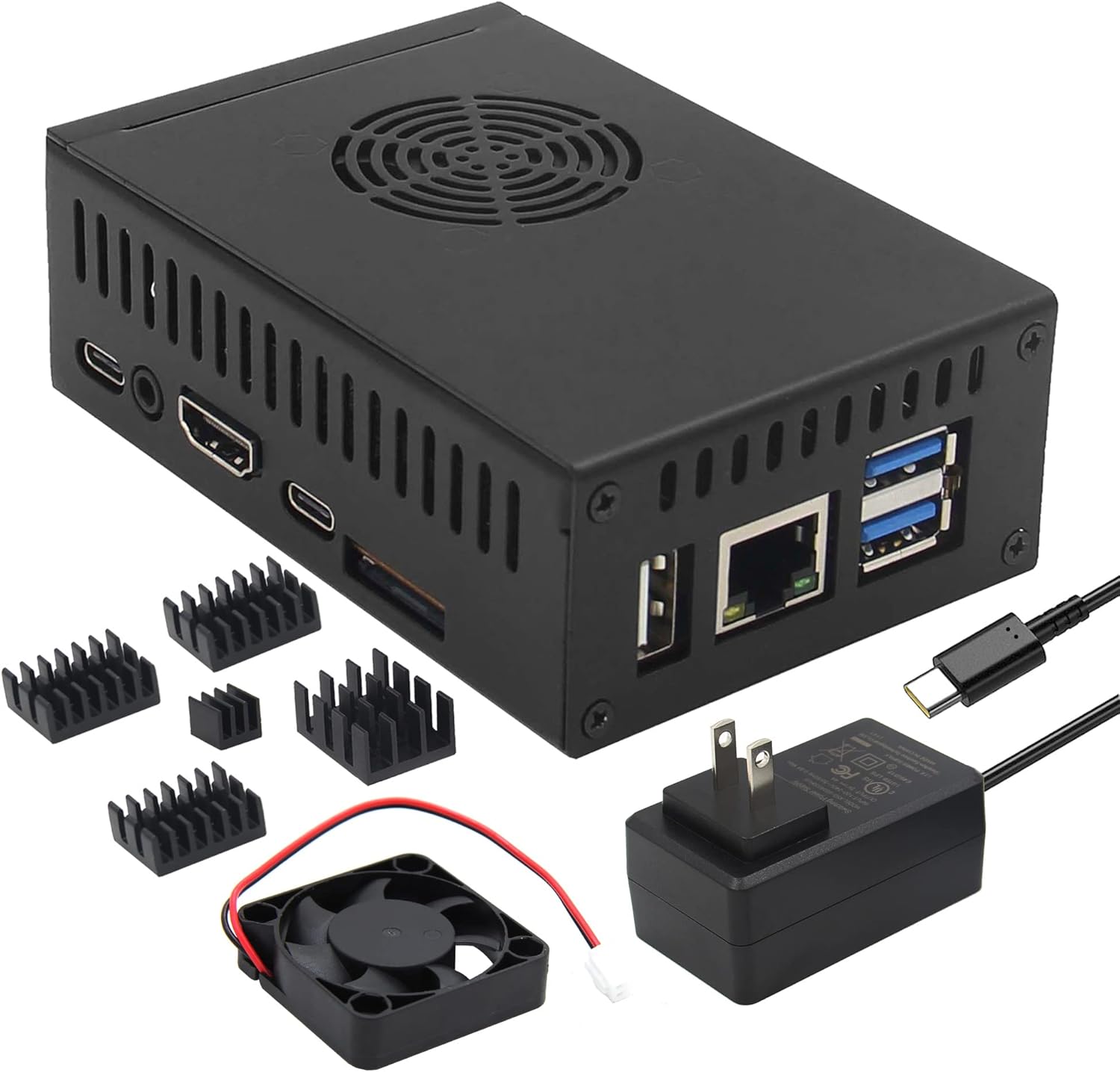 Amazon.com: eleUniverse Orange Pi 5/5B Case with Power Supply Kit ...